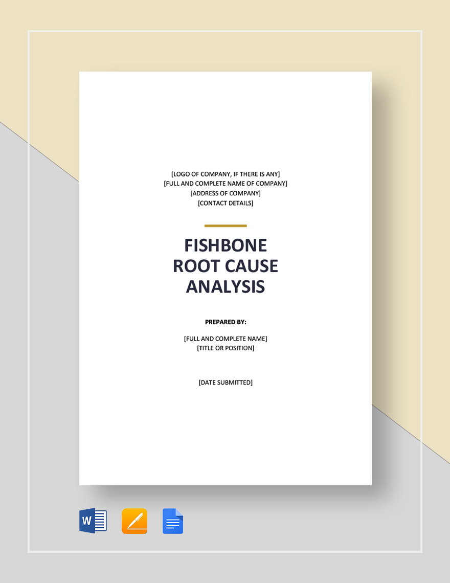 Fishbone Root Cause Analysis Template - Google Docs, Word, Apple Pages ...