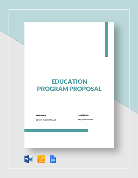 13+ Education Project Proposal Templates - PDF, Word