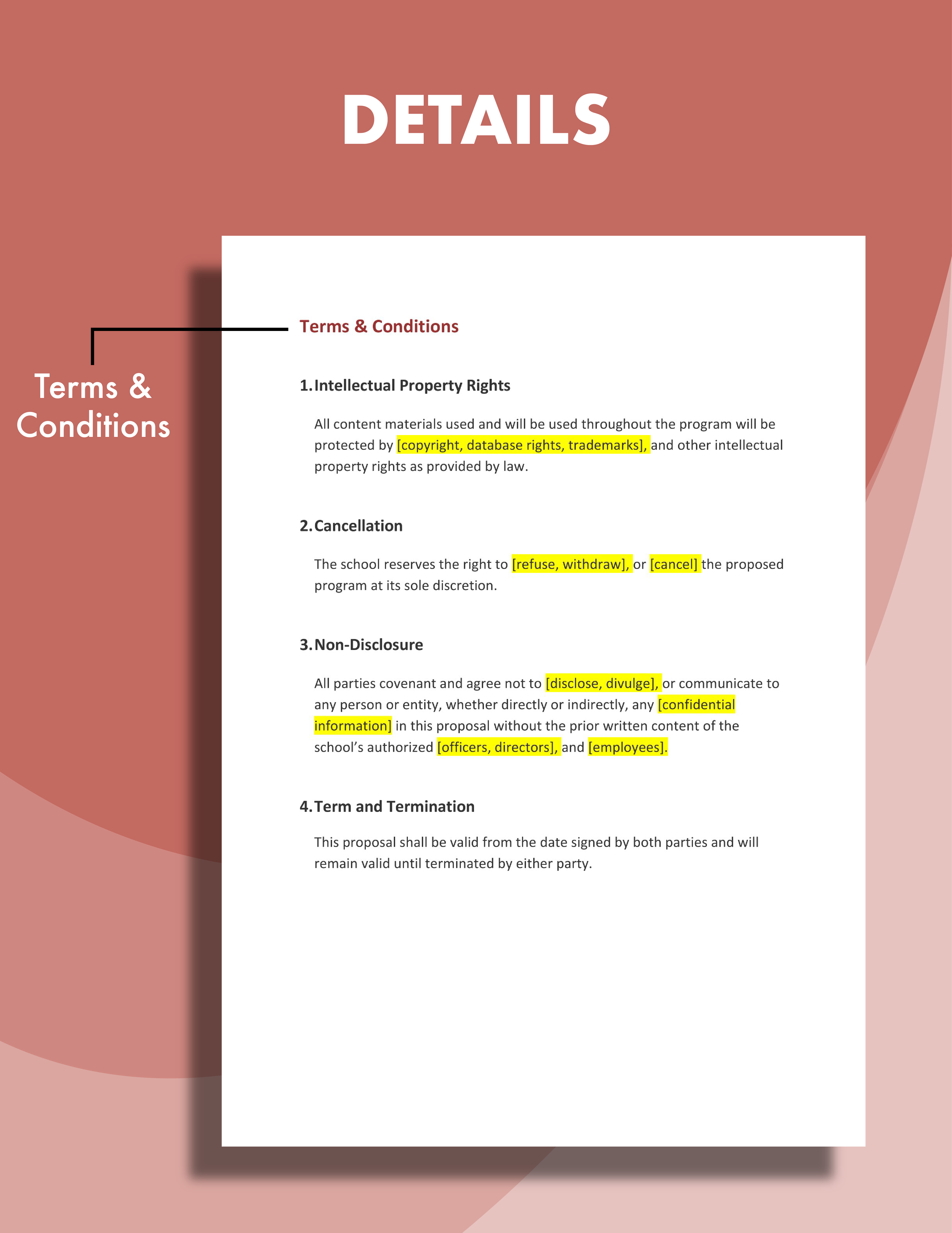 Education Program Proposal Template - Google Docs, Word, Apple Pages ...
