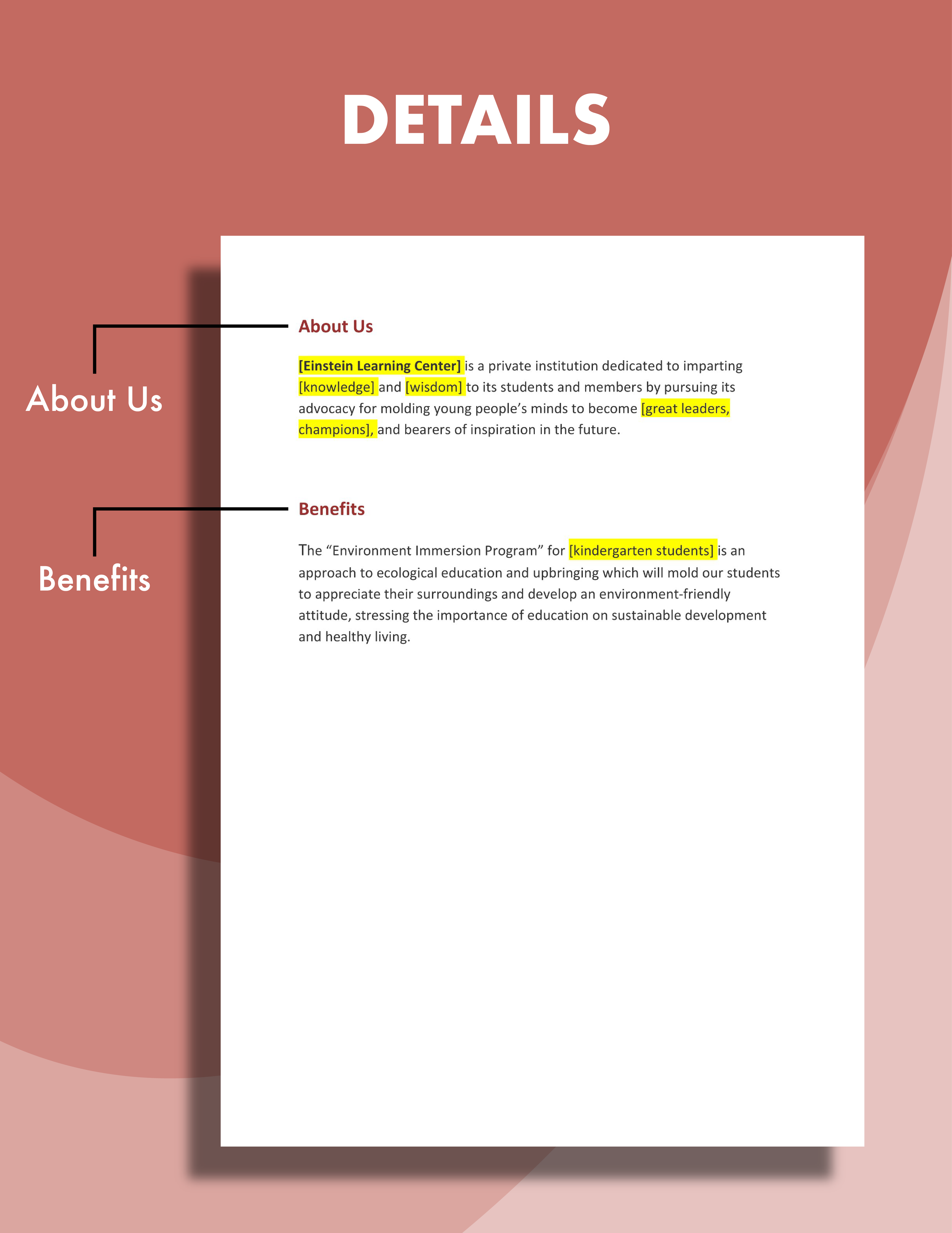 Education Program Proposal Template - Google Docs, Word, Apple Pages ...