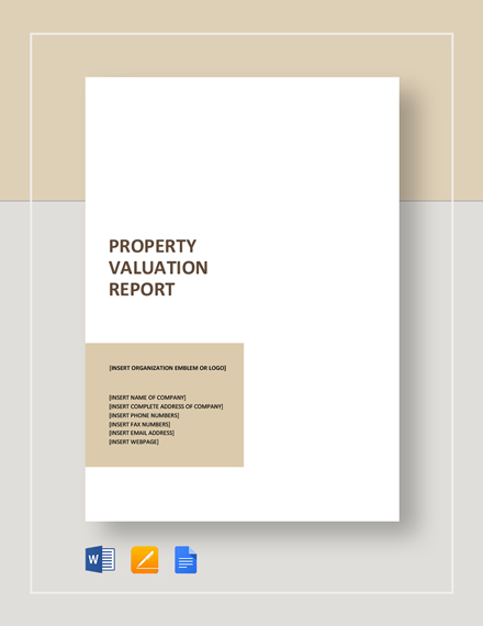 Valuation Reports - 17+ PDF, Google Docs, Apple Pages, MS Word Format ...