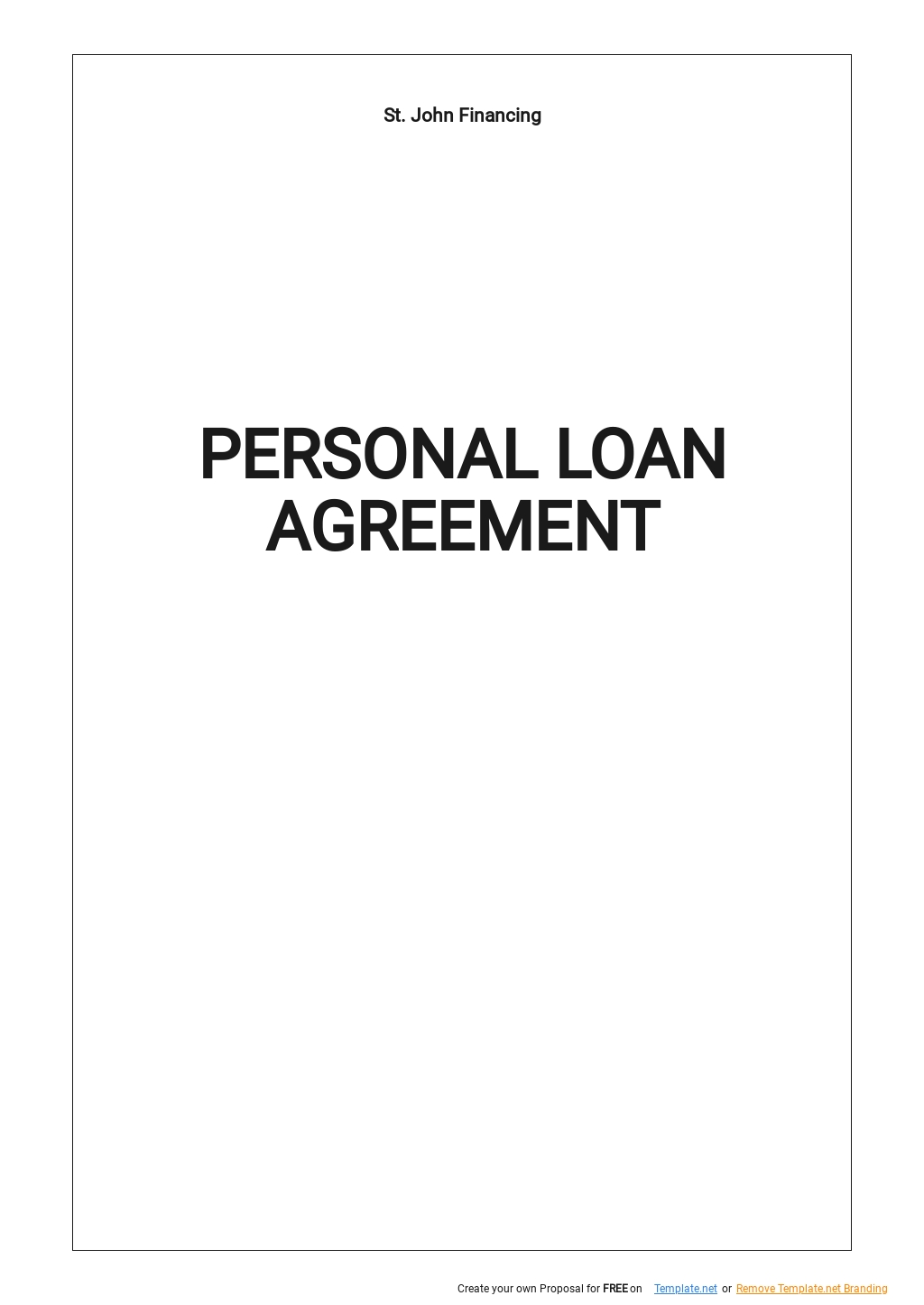 Simple Intercompany Loan Agreement Template Free PDF Template