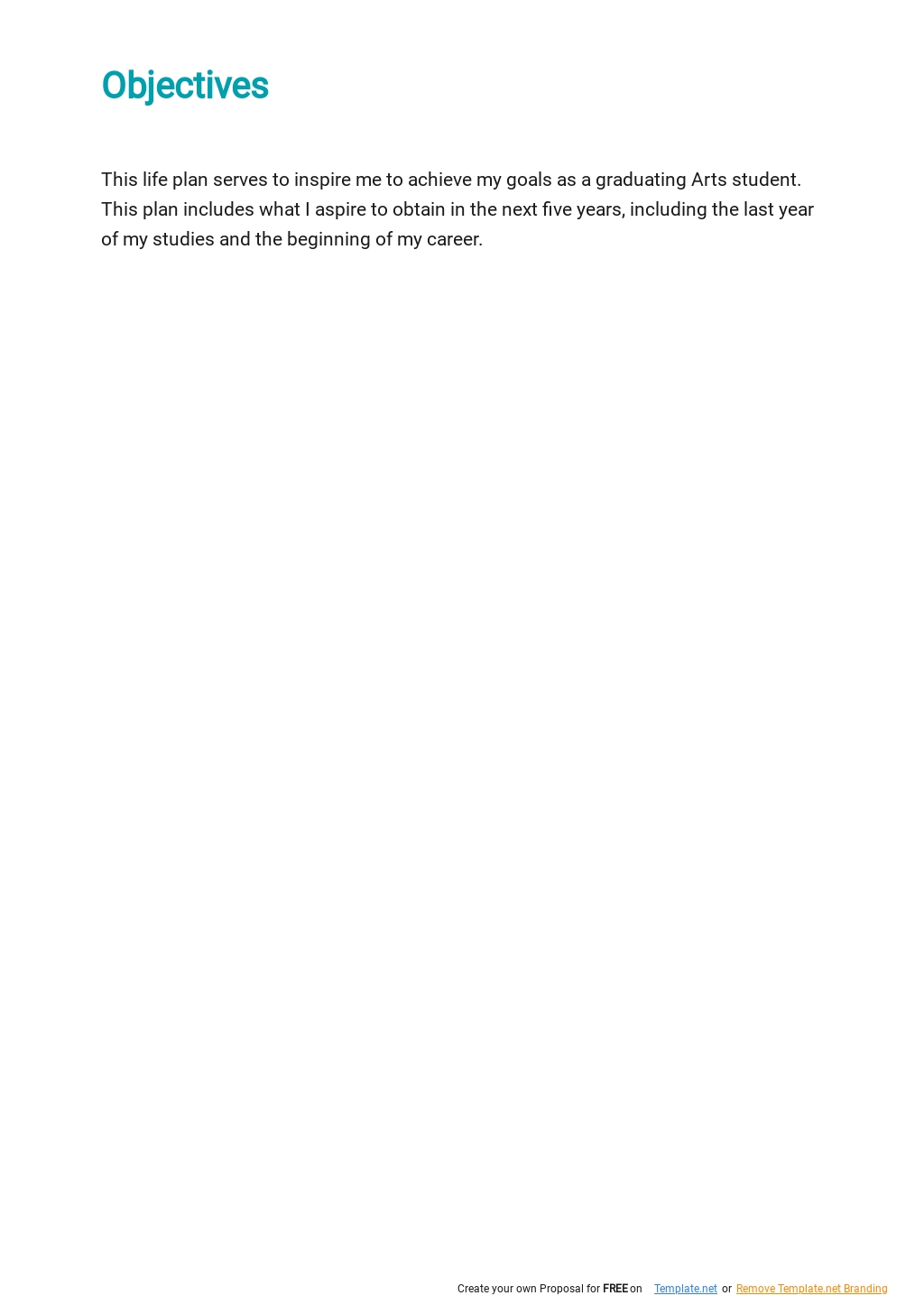 Life Plan Template Free PDF Google Docs Word PDF Template Life Plan Template Free PDF Google Docs Word PDF Template