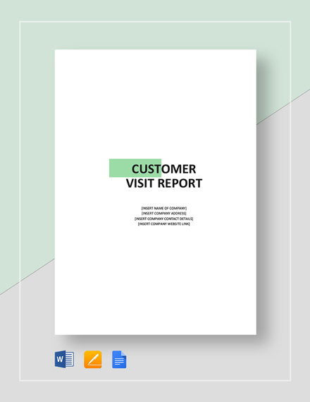 6+ Customer Visit Report Templates - Word, Pages, PDF,