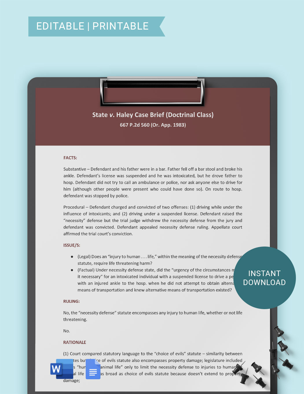 Irac Case Brief Template Download In Word Google Docs Template