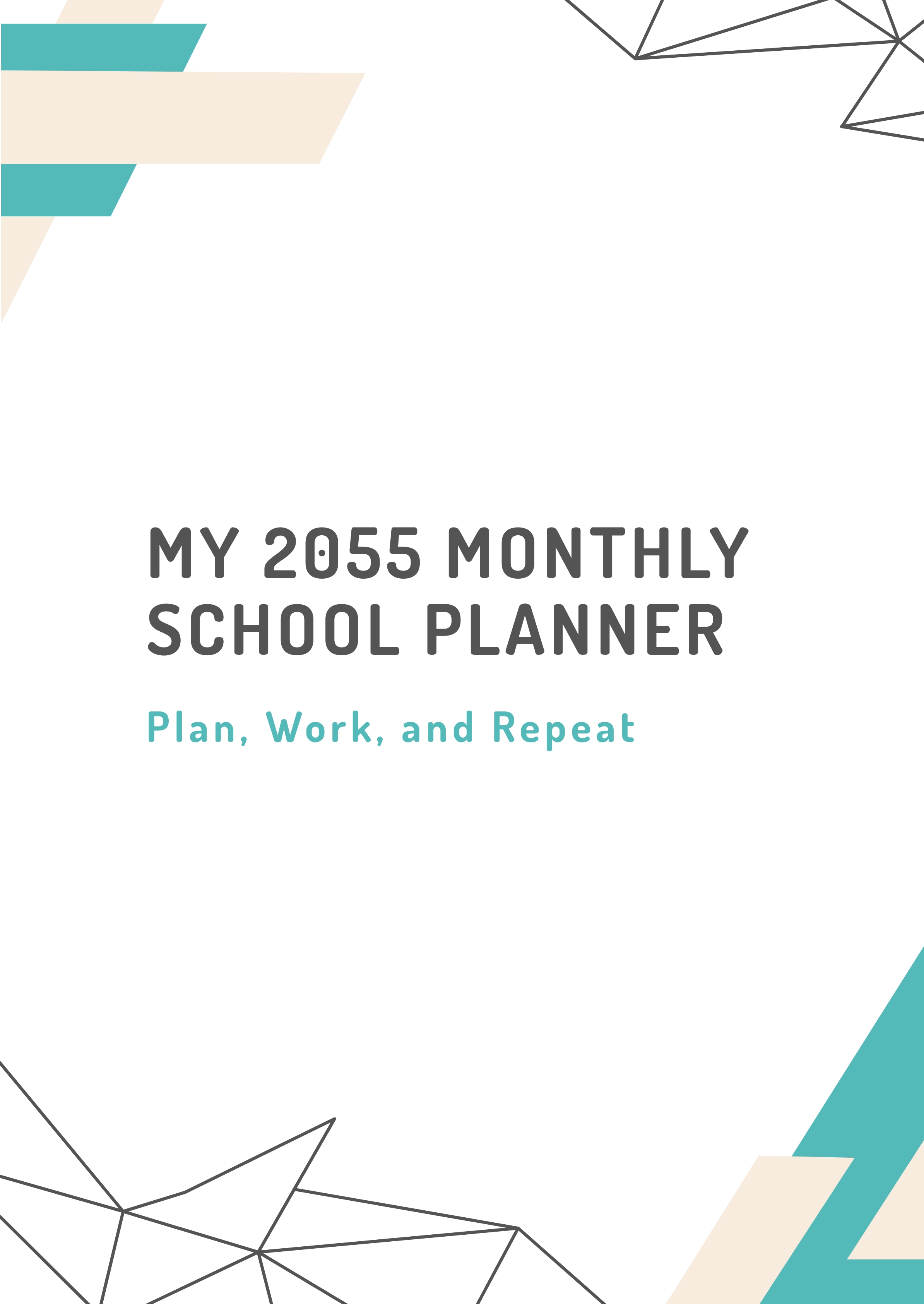 Work Planner Cover Template - Edit Online & Download Example | Template.net