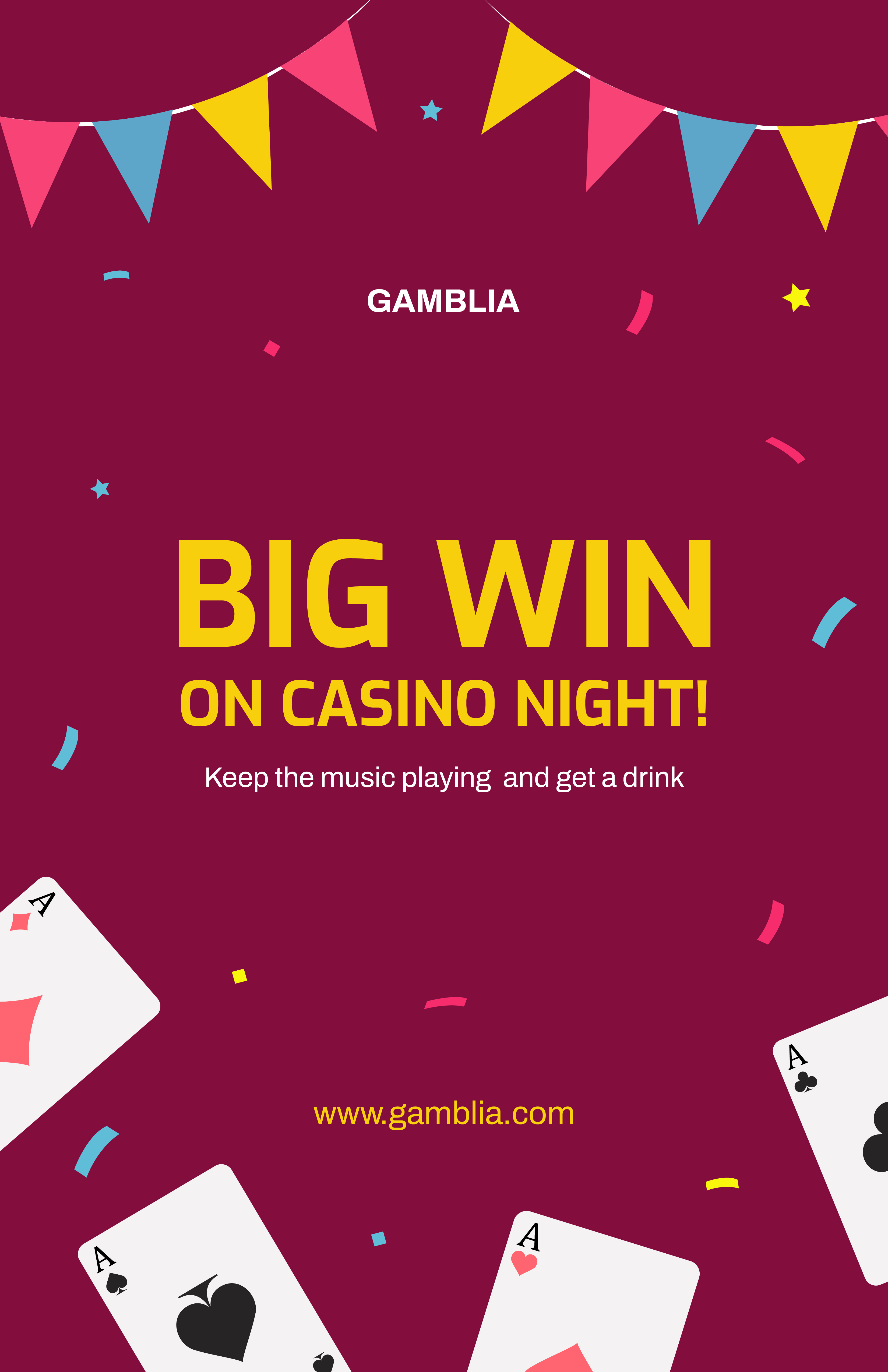 Free Casino Game Night Poster Template - Download in Word, Google Docs ...