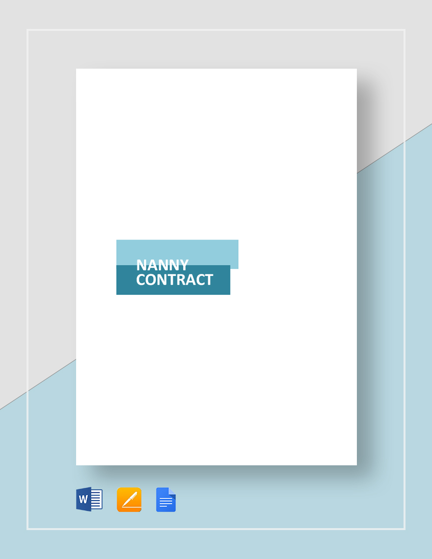 Nanny Contract Template - Google Docs, Word, Apple Pages | Template.net