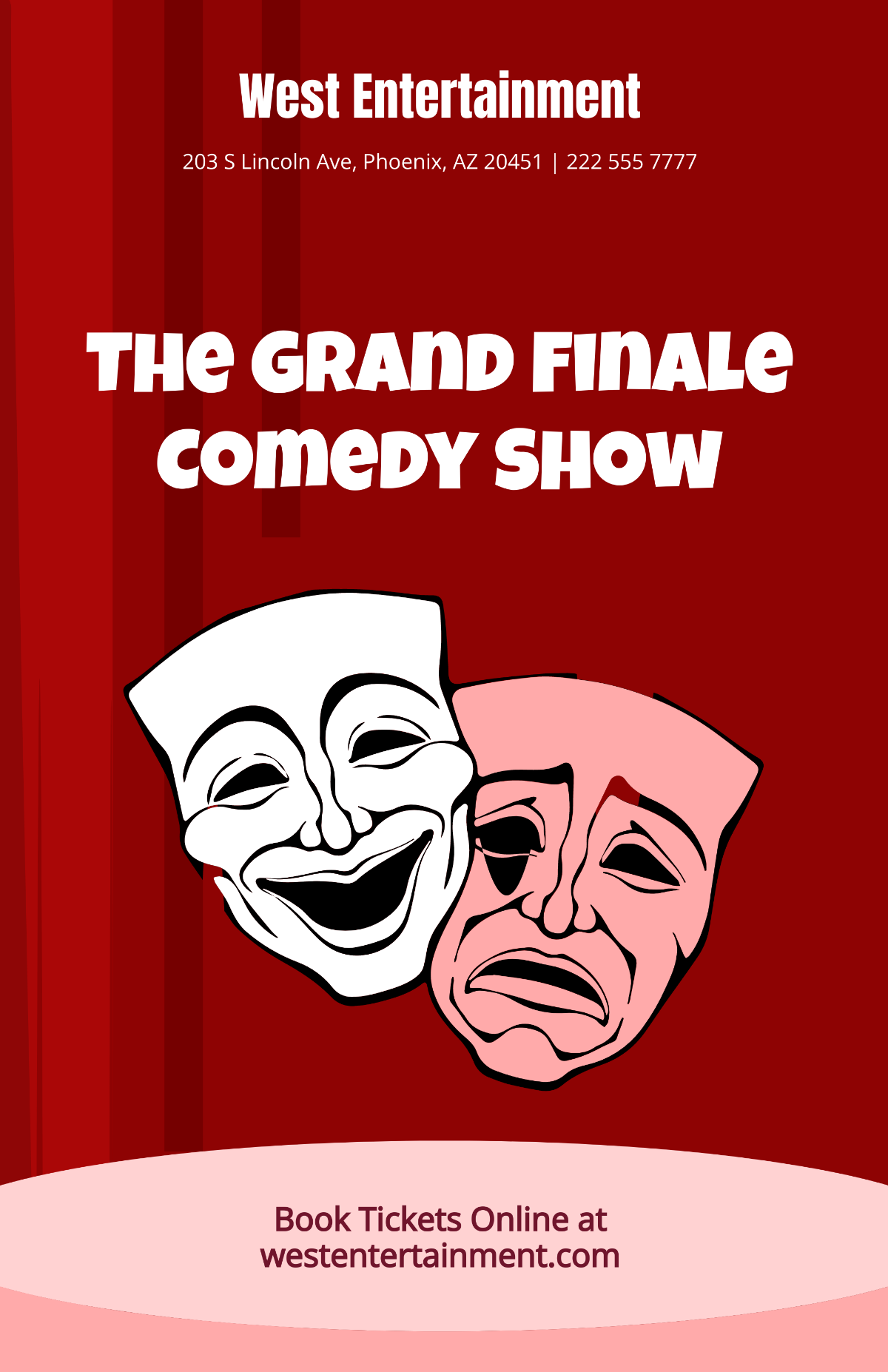 Simple Comedy Show Poster Template Edit Online Download Example Simple Comedy Show Poster Template Edit Online Download Example