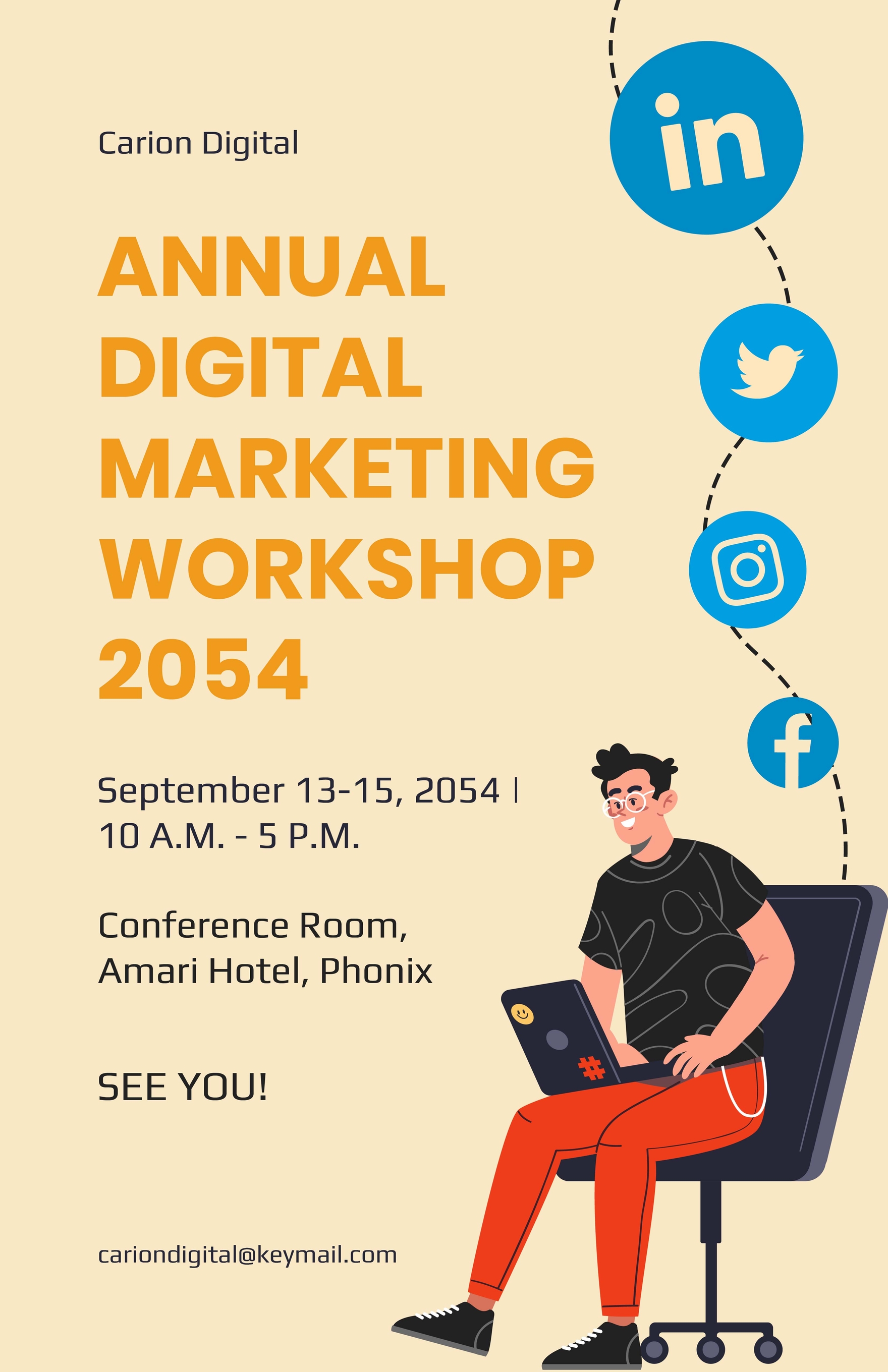 Digital Marketing Course Poster In PSD Illustrator Word Publisher 
