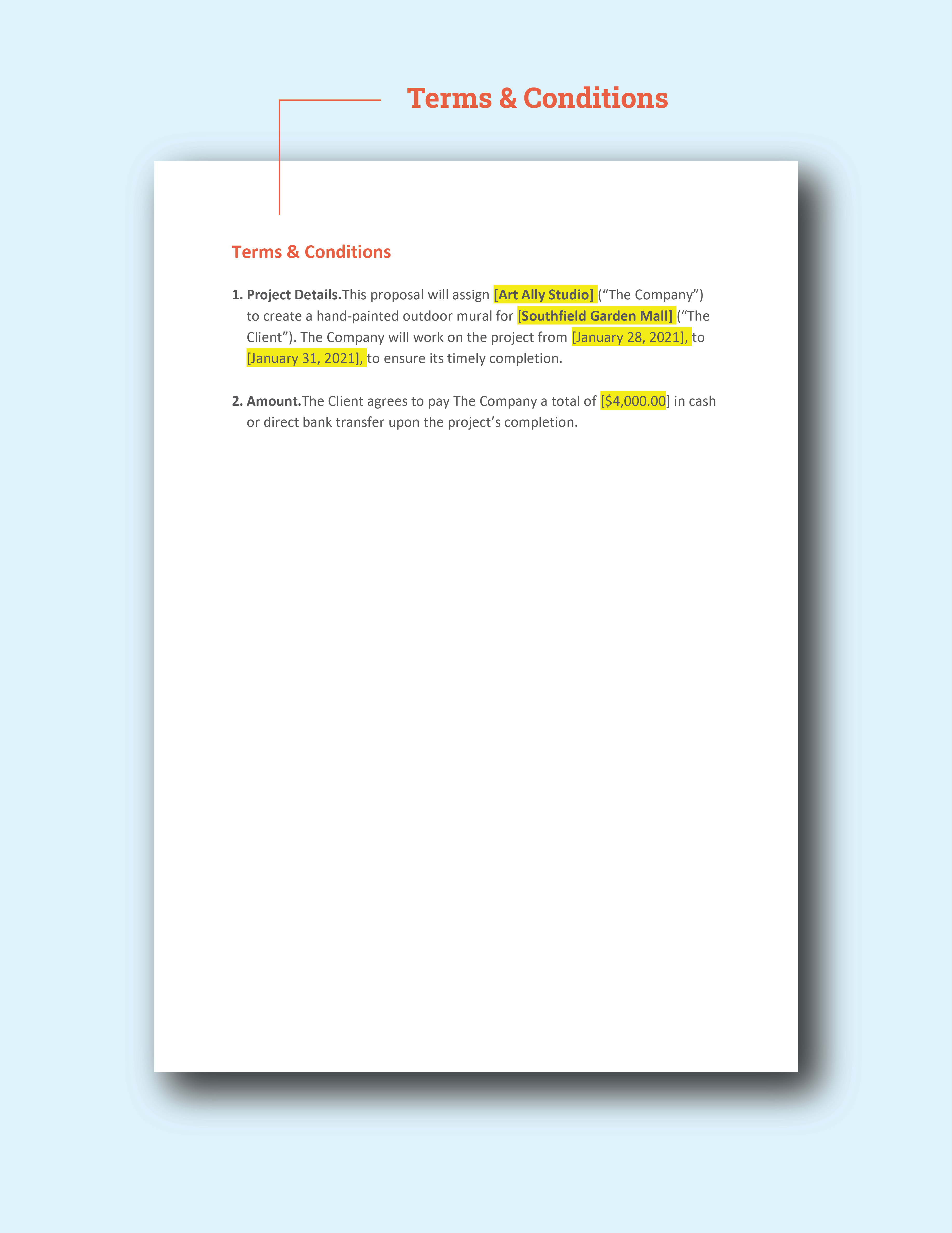 Art Proposal Template - Google Docs, Word, Apple Pages, PDF | Template.net