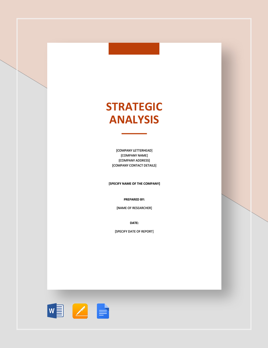 Strategic Analysis Template - Google Docs, Word, Apple Pages | Template.net