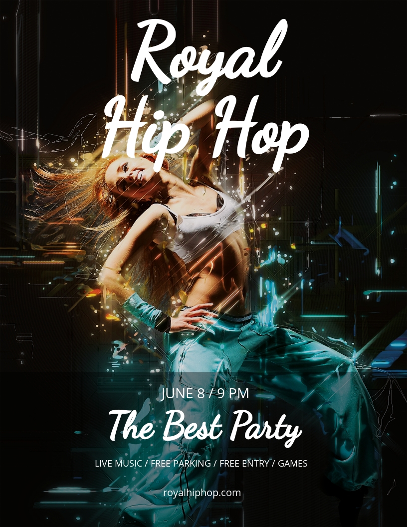 Hip hop Flyer Template In Google Docs Illustrator InDesign Word 