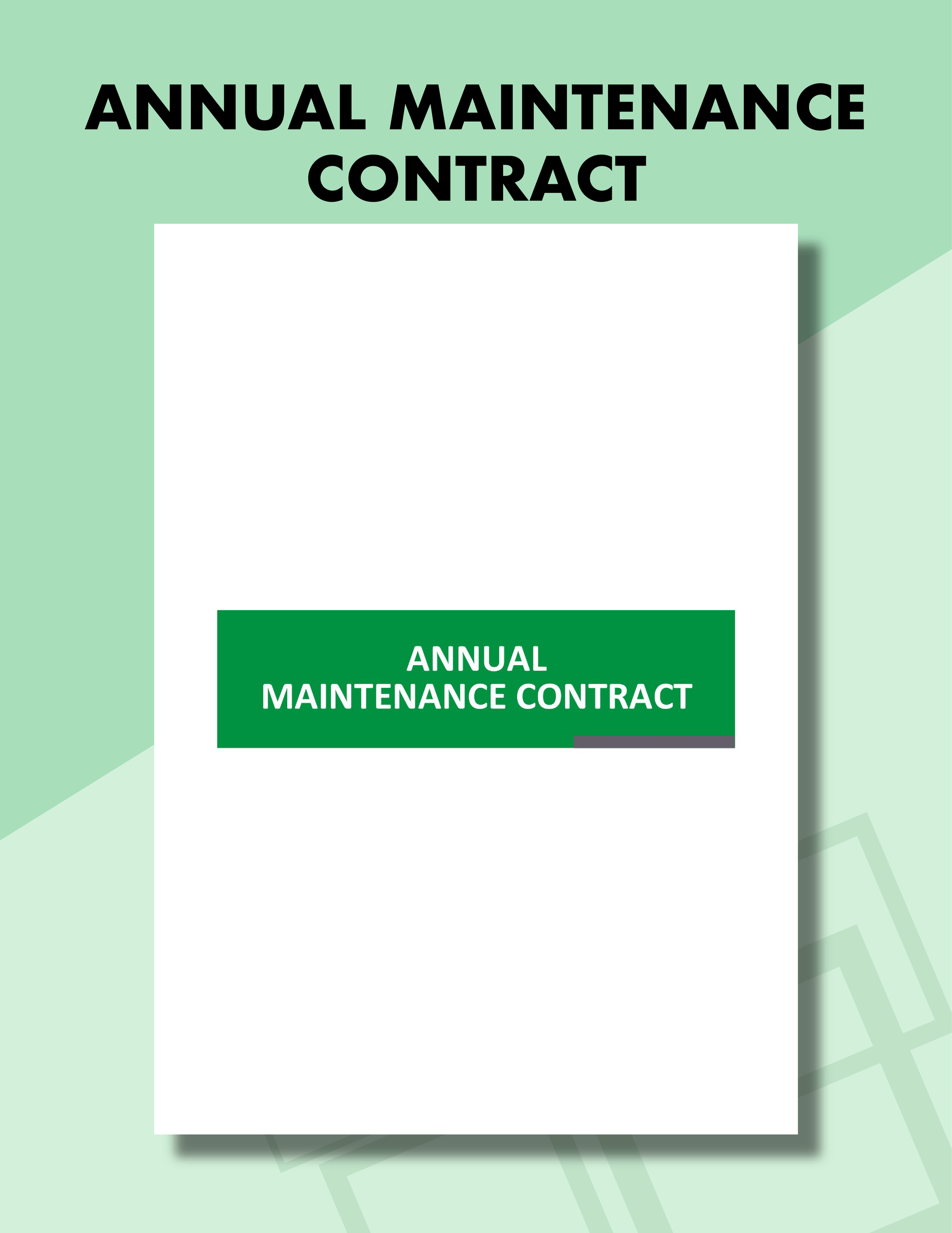 Annual Maintenance Contract Template Download In Word Google Docs