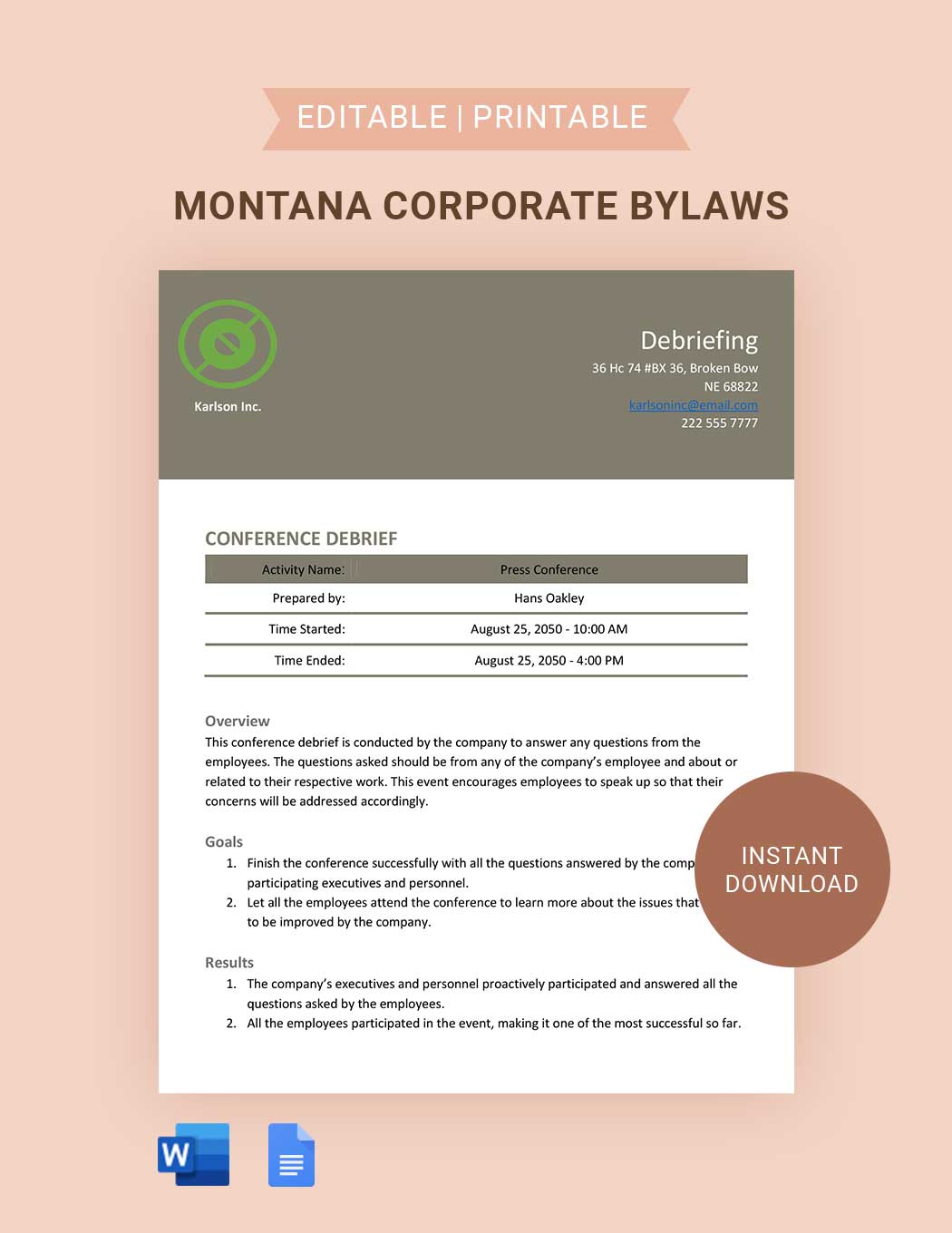 Interview Debrief Meeting Template Google Docs Word Template