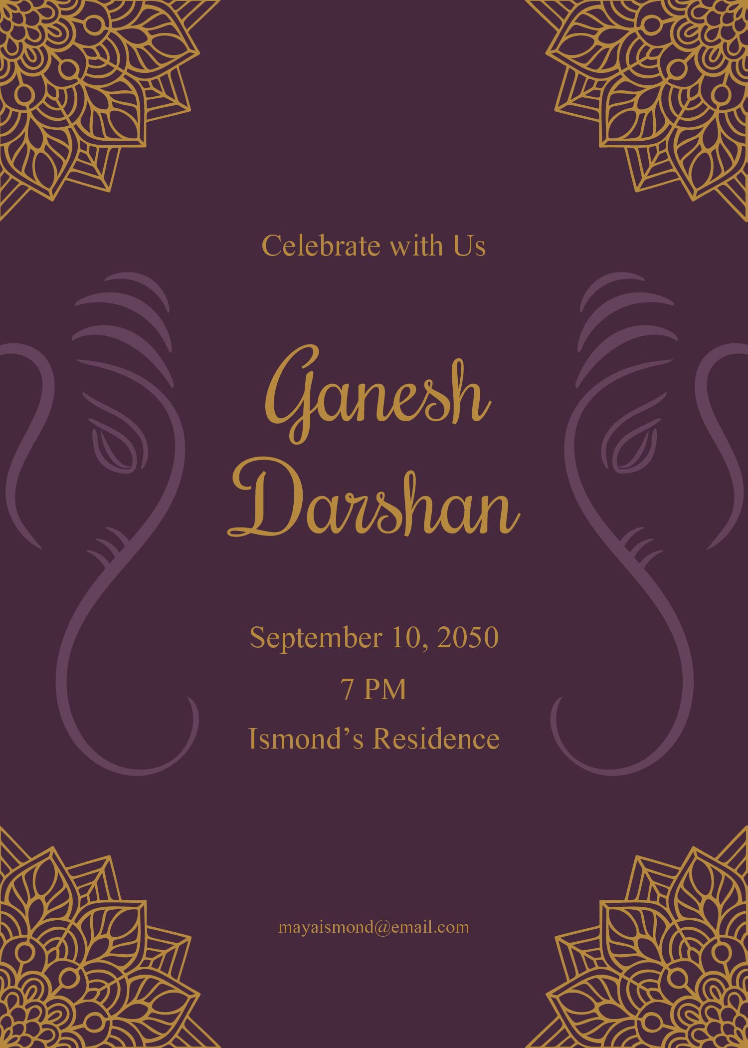 Ganpati Invitation Templates Design Free Download Template