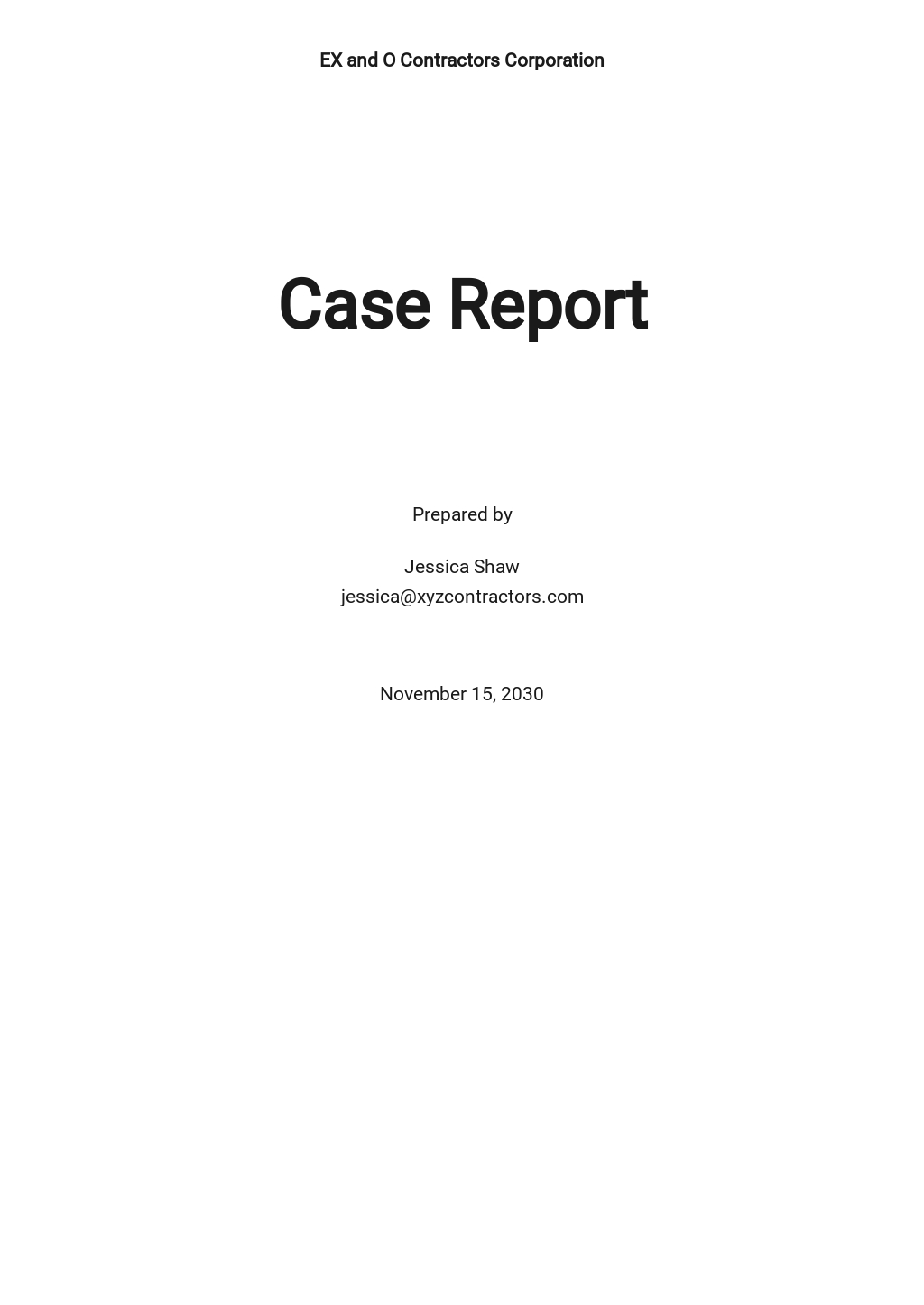 Test Case Report Template