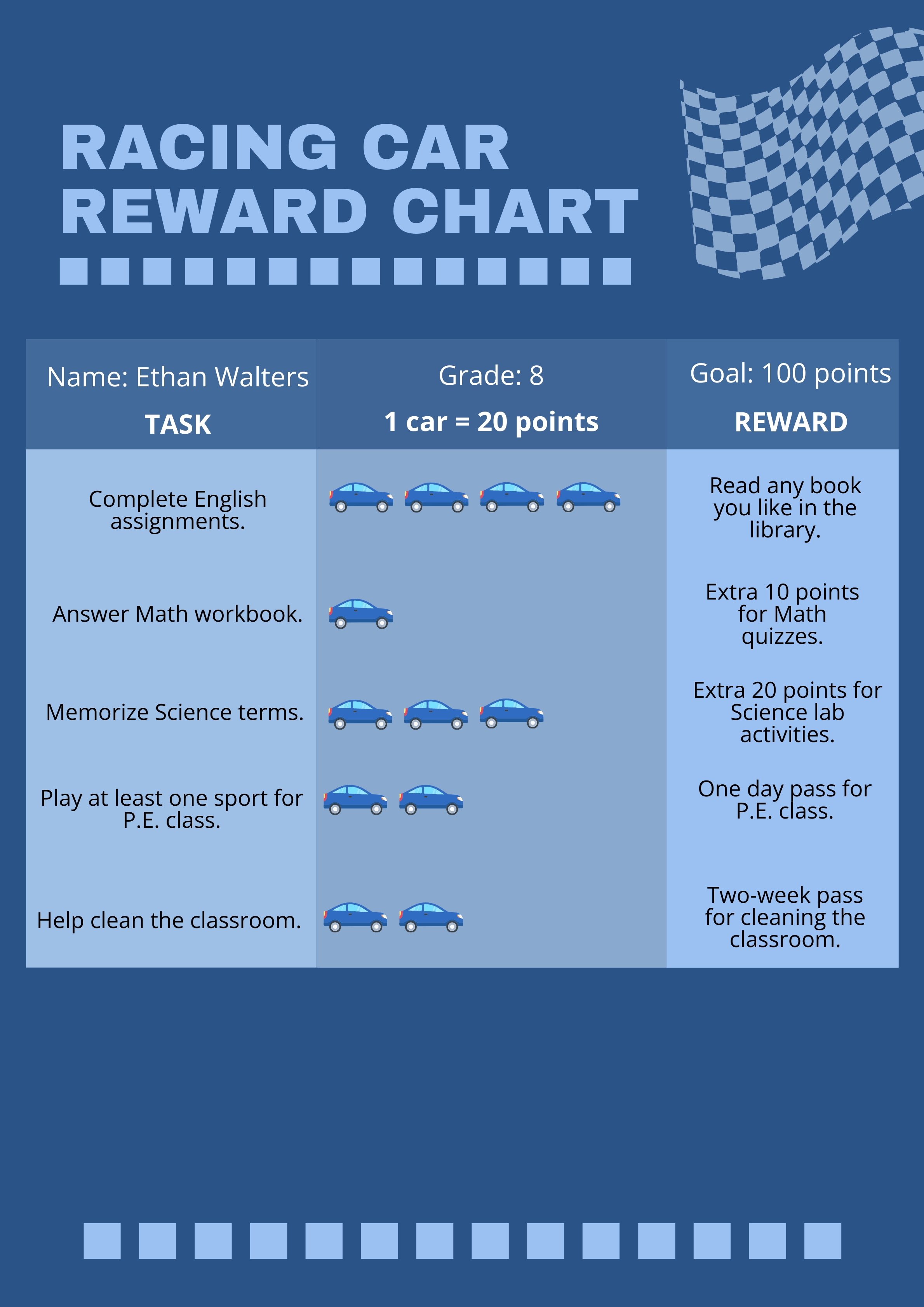 Foliage Reward Chart Template - Edit Online & Download Example ...
