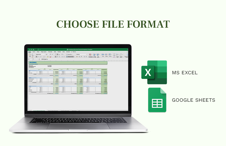 Professional Services Financial Projections Template - Google Sheets ...