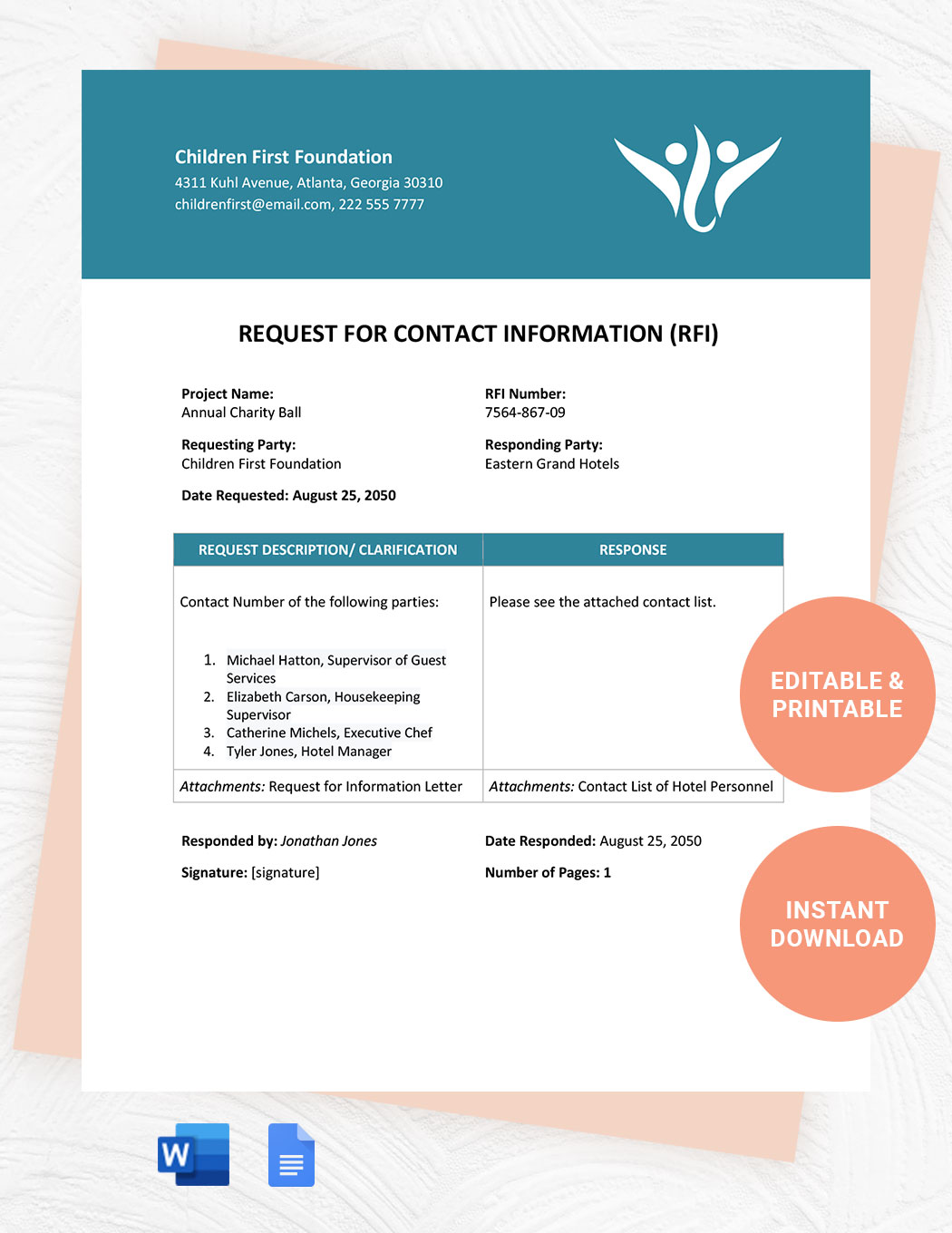 Request For Information Template In Word Google Docs Download Request For Information Template In Word Google Docs Download