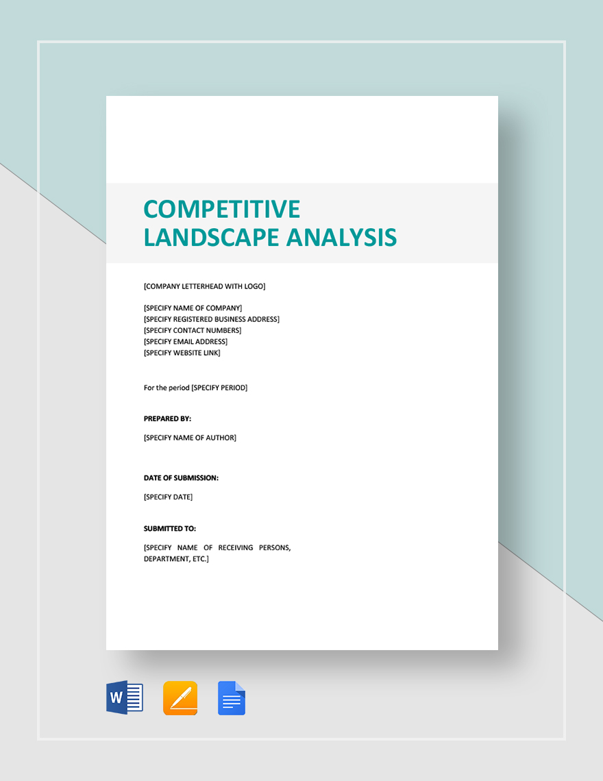 Simple Competitive Analysis Template - Google Docs, Word | Template.net