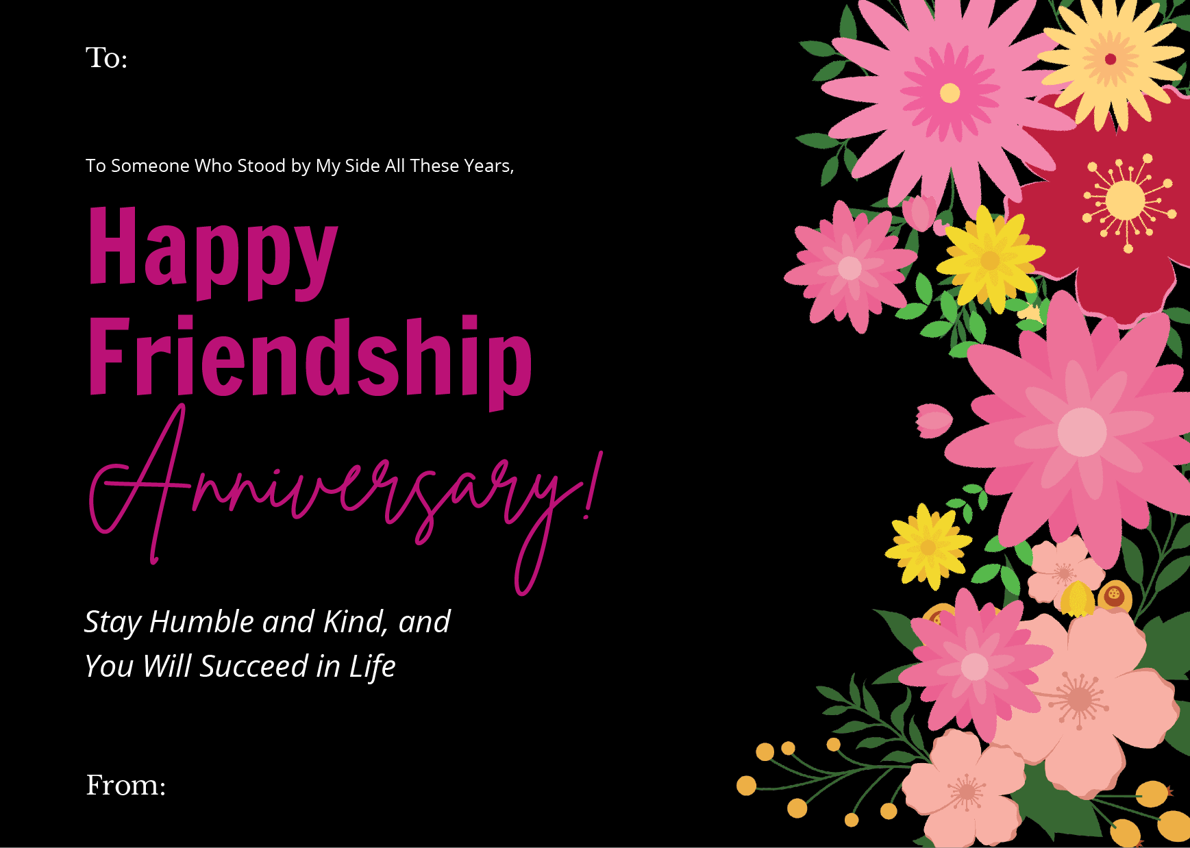 Flower Card Templates Design Free Download Template