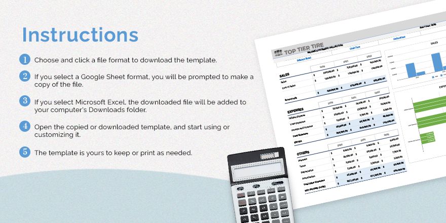 Company Financial Projections Template - Google Sheets, Excel ...