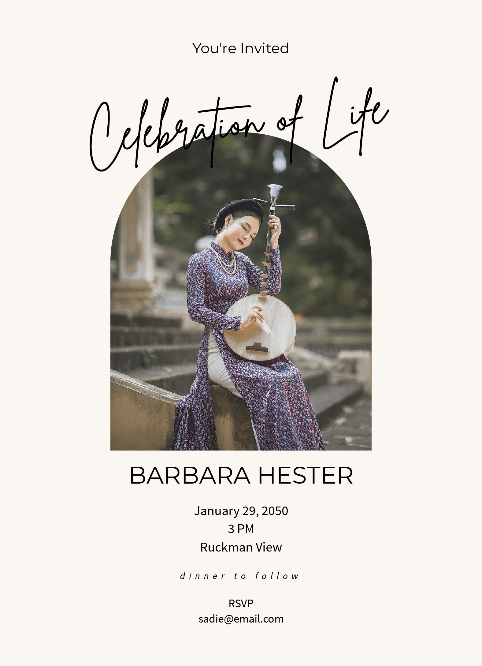 Free Cardinal Funeral Celebration Of Life Invitation Template 