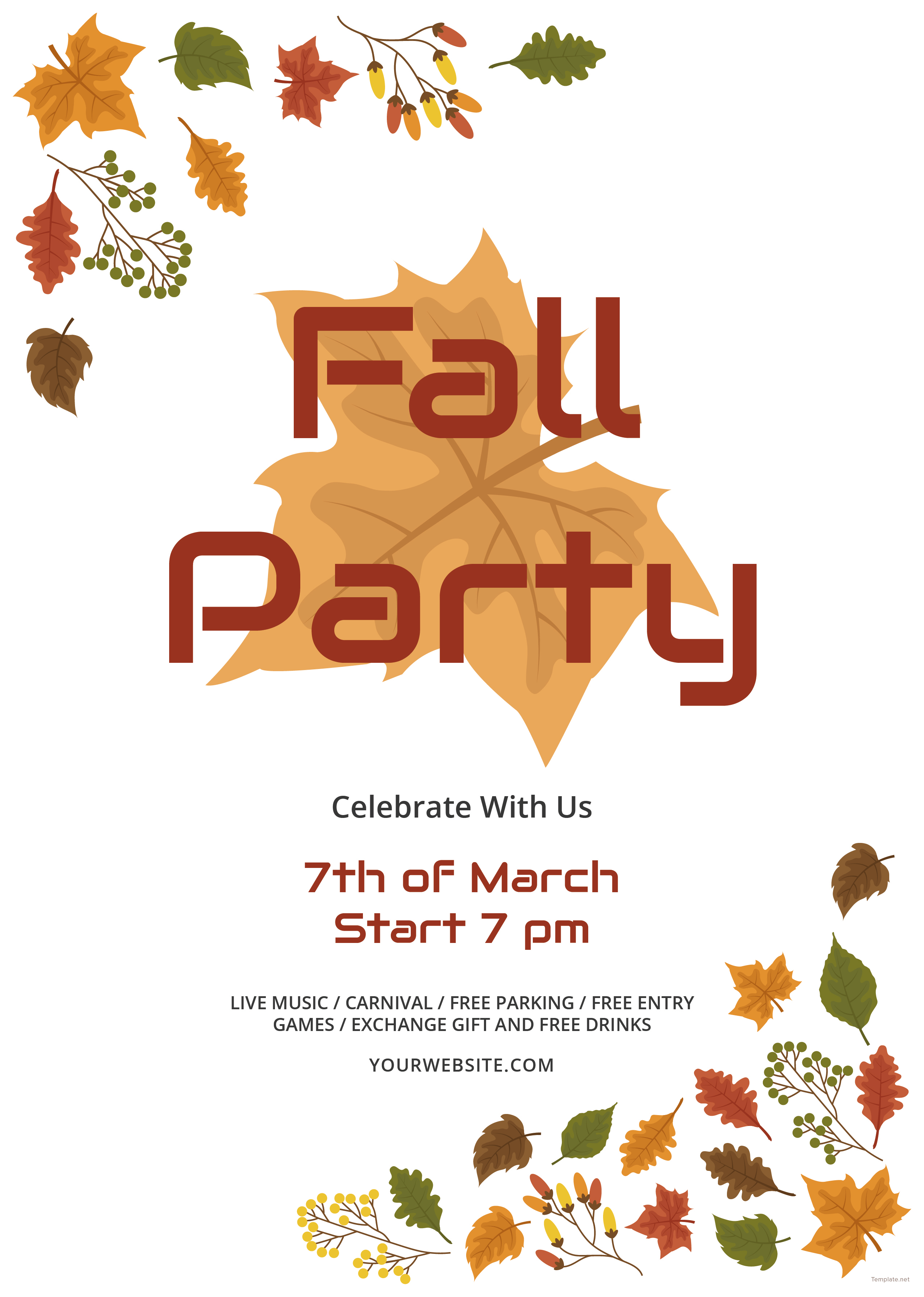 Free Fall Flyer Templates For Word Printable Templates