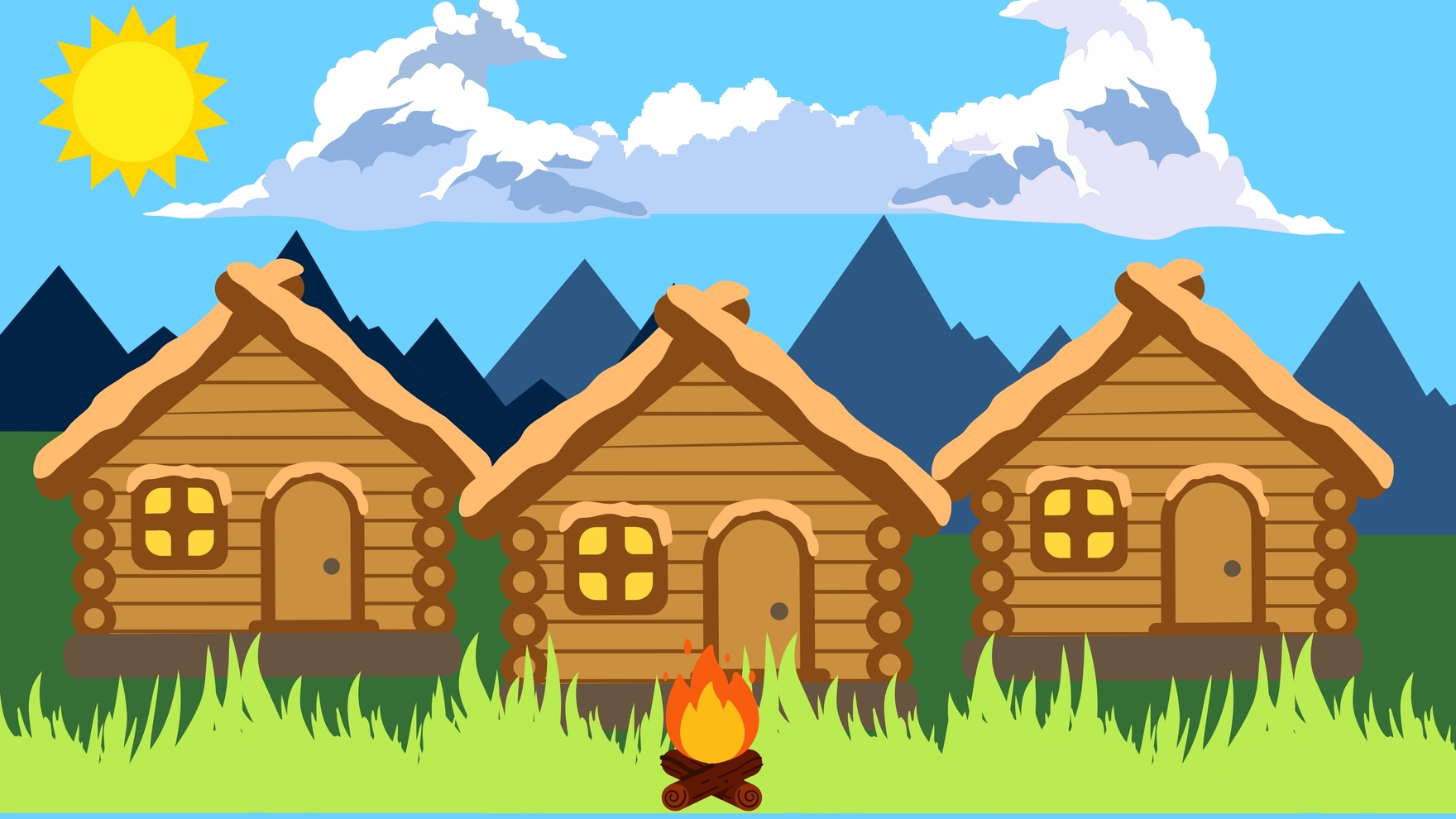 Summer Camp Poster Background In Illustrator EPS JPG PNG SVG