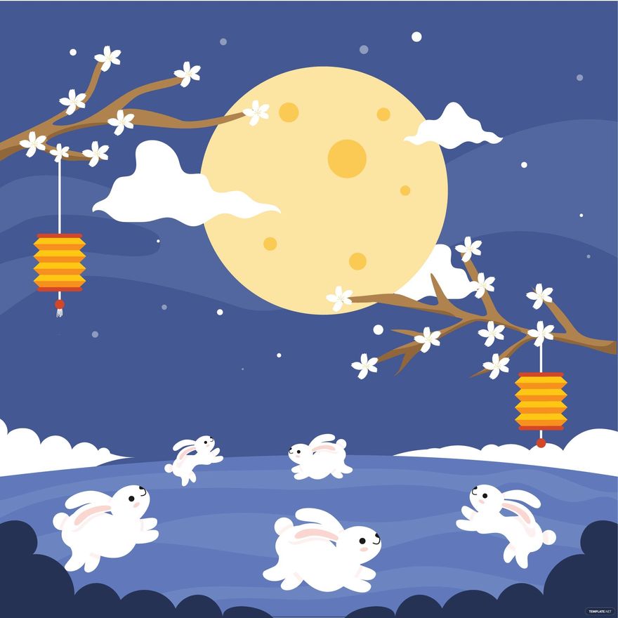 Mid-Autumn Festival Background Design - EPS, Illustrator, JPG, PSD, PNG ...
