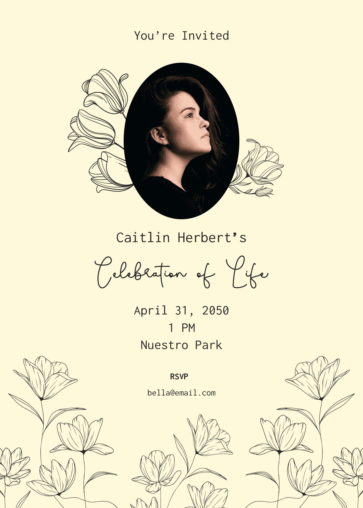 Template For Celebration Of Life