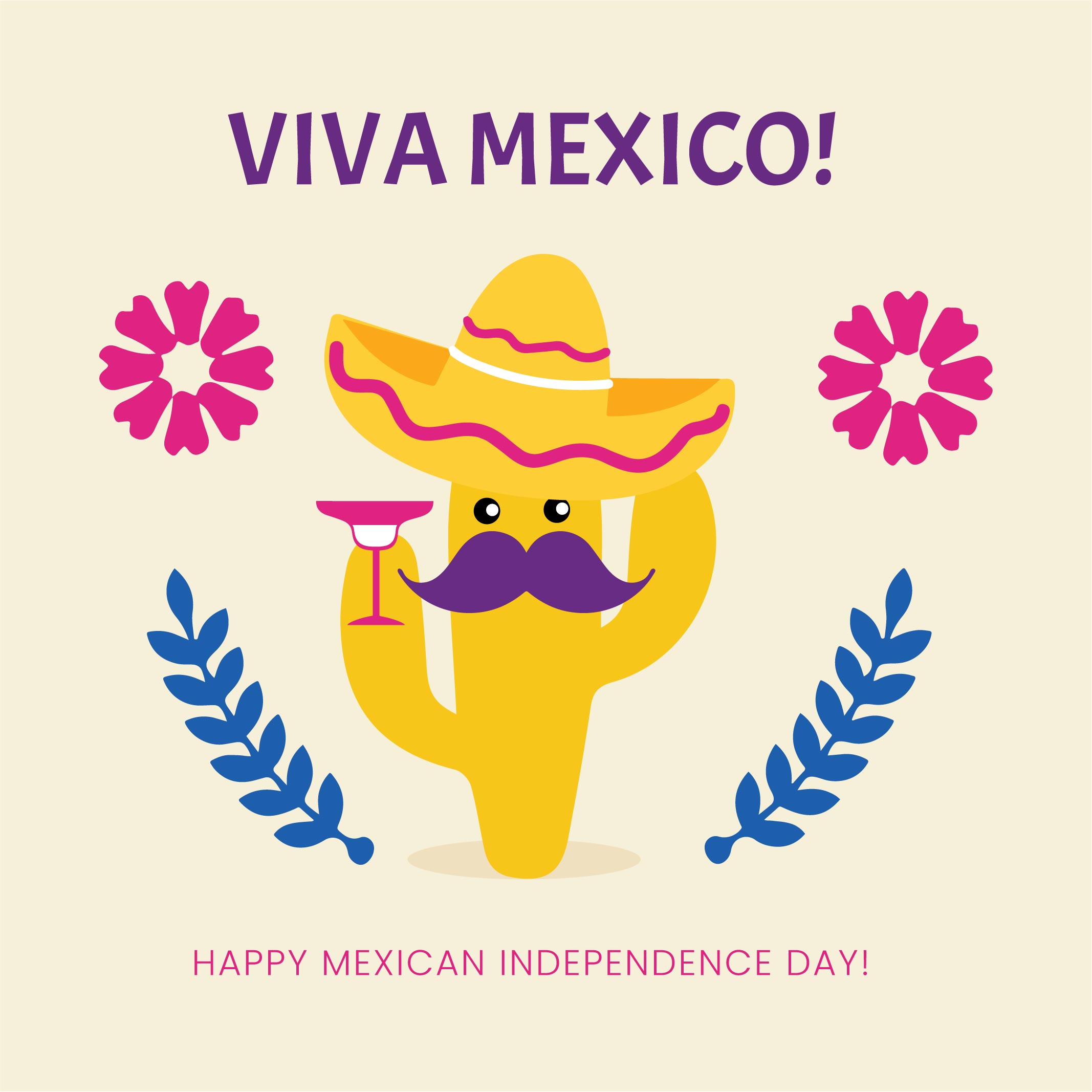 Mexican Independence Day Celebration Clip Art Template - Edit Online ...
