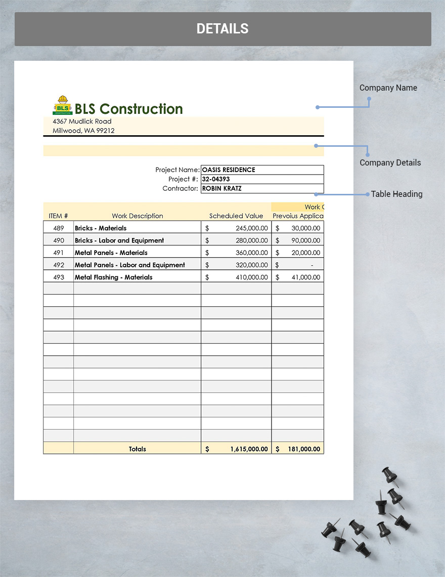 Schedule Of Values Template Google Docs Google Sheets Excel Word