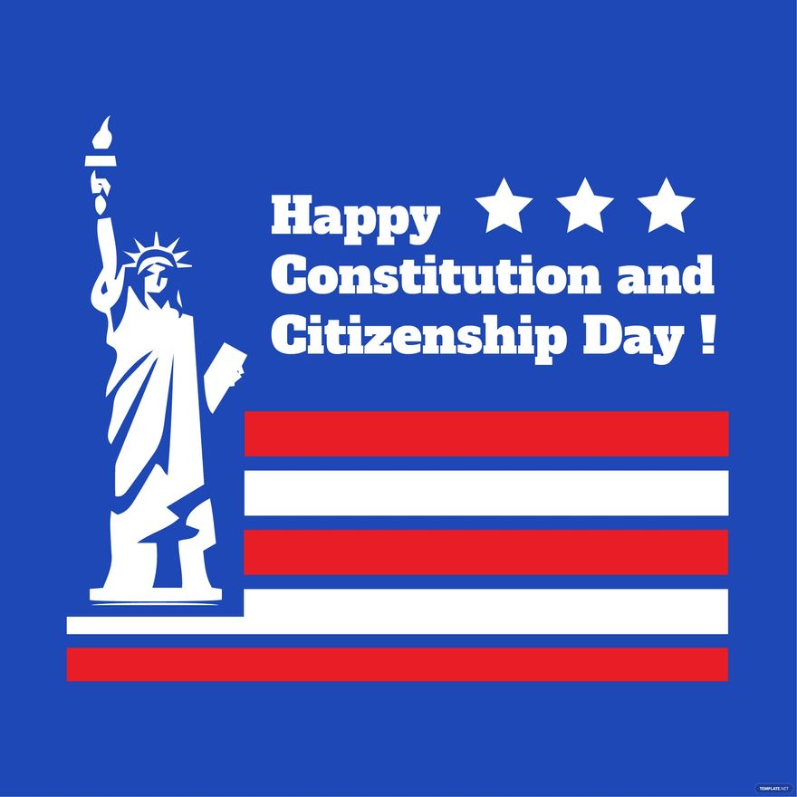Constitution and Citizenship Day Sign Vector Template - Edit Online ...