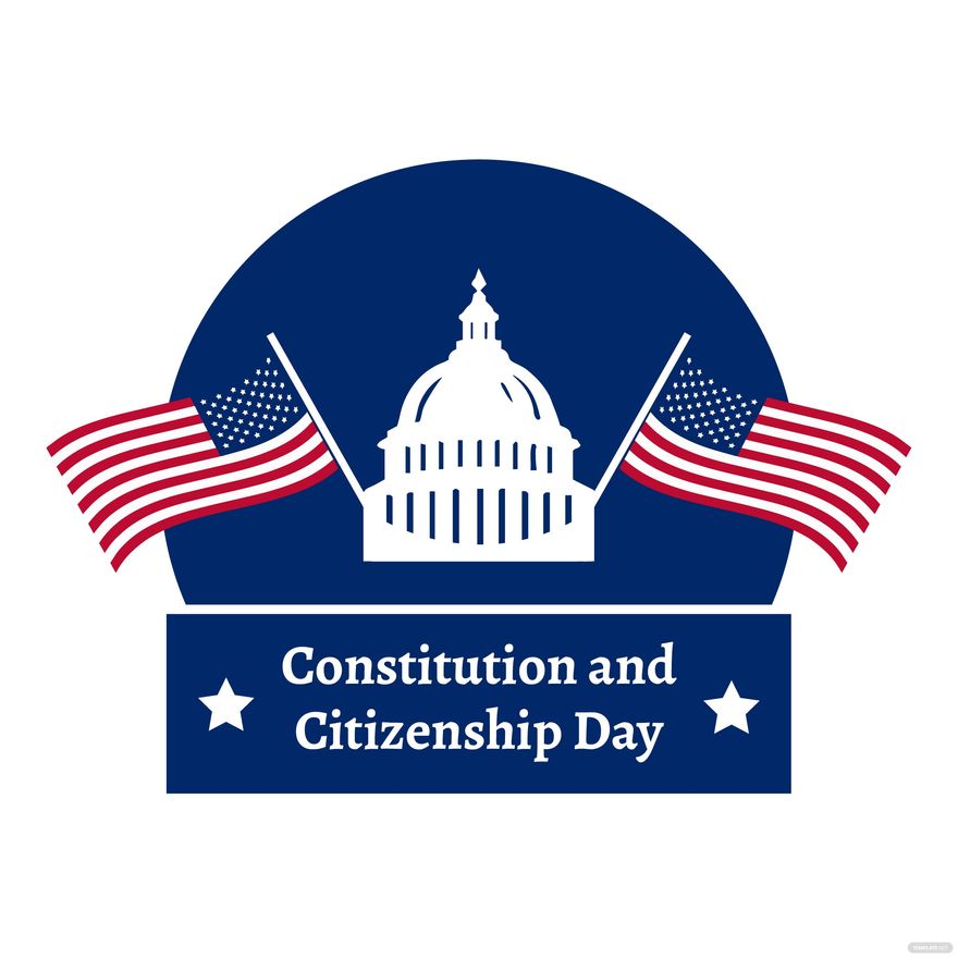 Constitution and Citizenship Day Drawing Vector Template - Edit Online ...