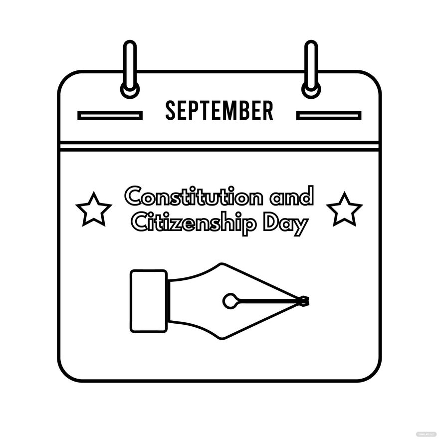 Constitution and Citizenship Day Sign Vector Template - Edit Online ...