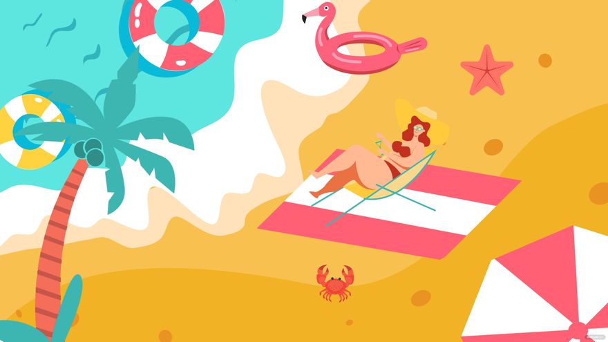 Free Simple Summer Background - EPS, Illustrator, JPG, PNG, SVG ...