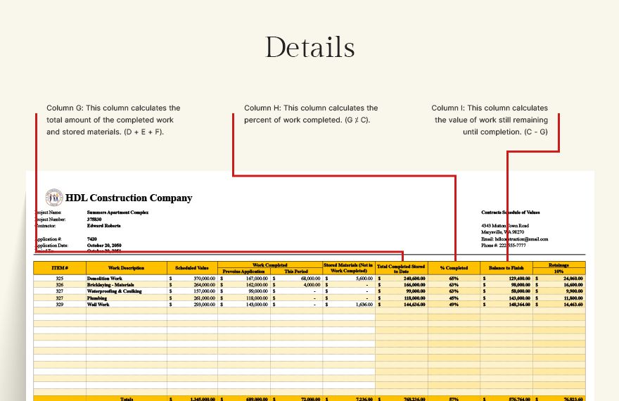 Contracts Schedule Of Values Template - Google Docs, Google Sheets, Excel, Word, Apple Pages ...
