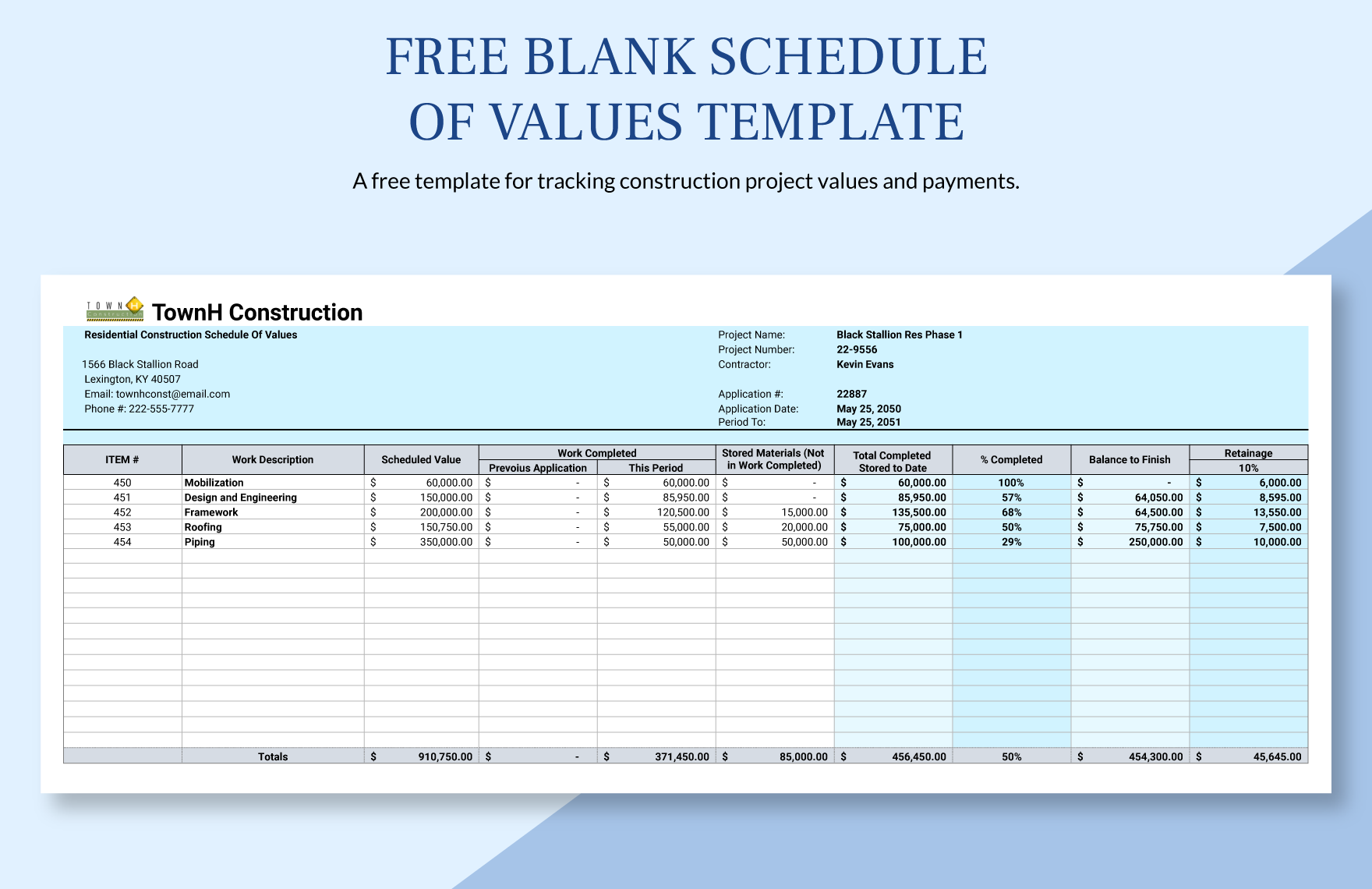 Free Blank Schedule Of Values Template Download In Word Google Docs 