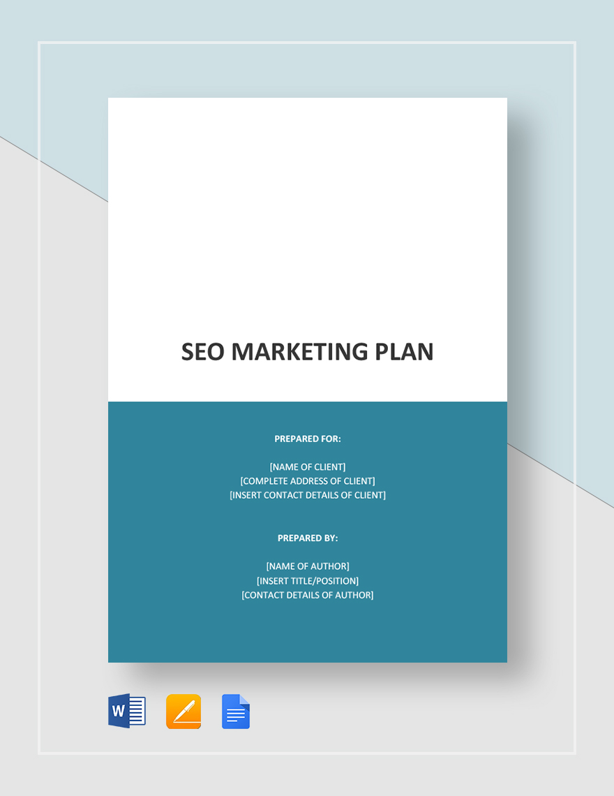 SEO Marketing Plan Template Download In Word Google Docs Apple 