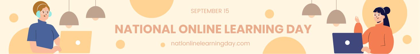 National Online Learning Day Banner Background Template - Edit Online ...