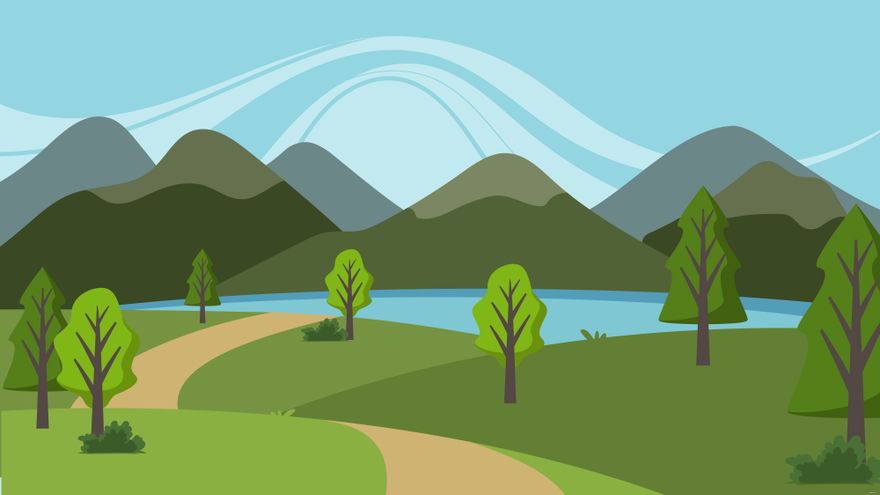 Free Nature Mountain Background - Download in Illustrator, EPS, SVG ...