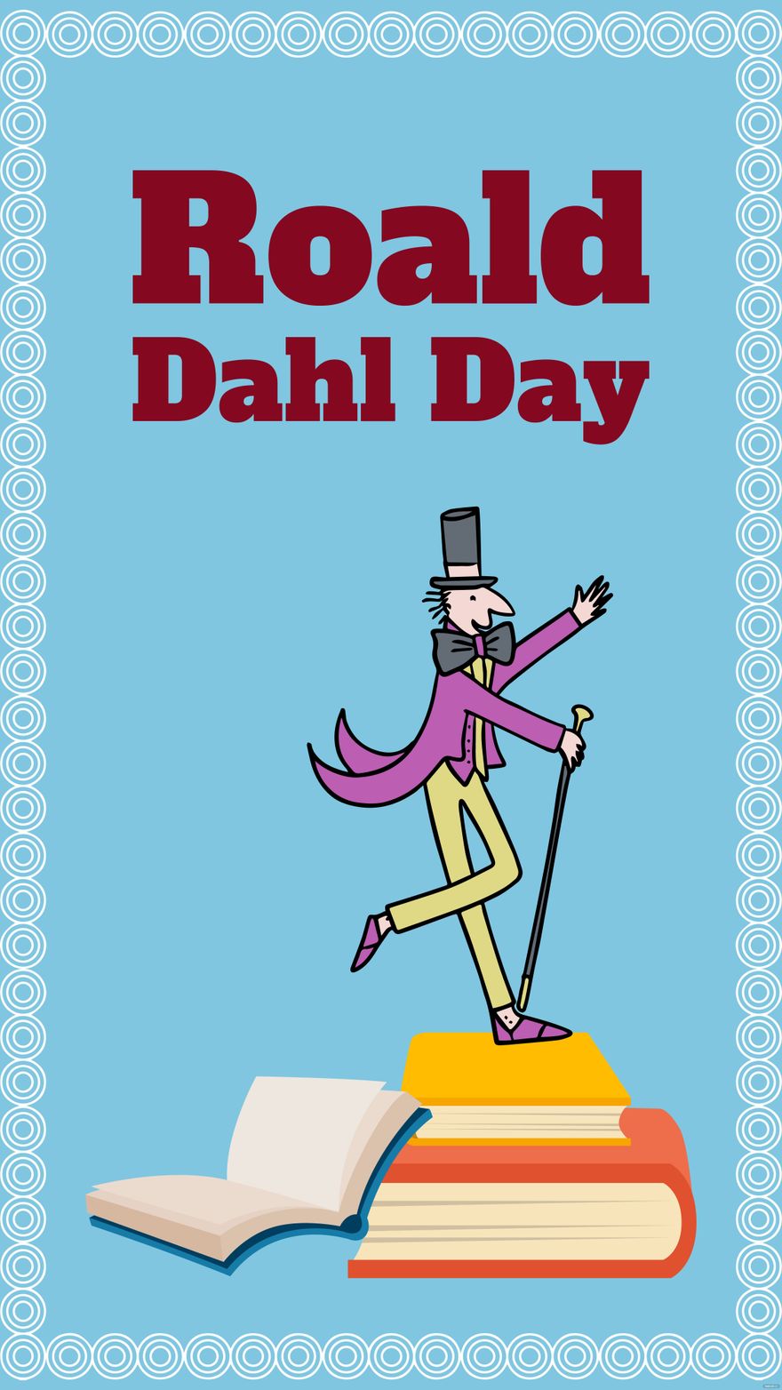 Roald Dahl Day Photo Background Template - Edit Online & Download ...