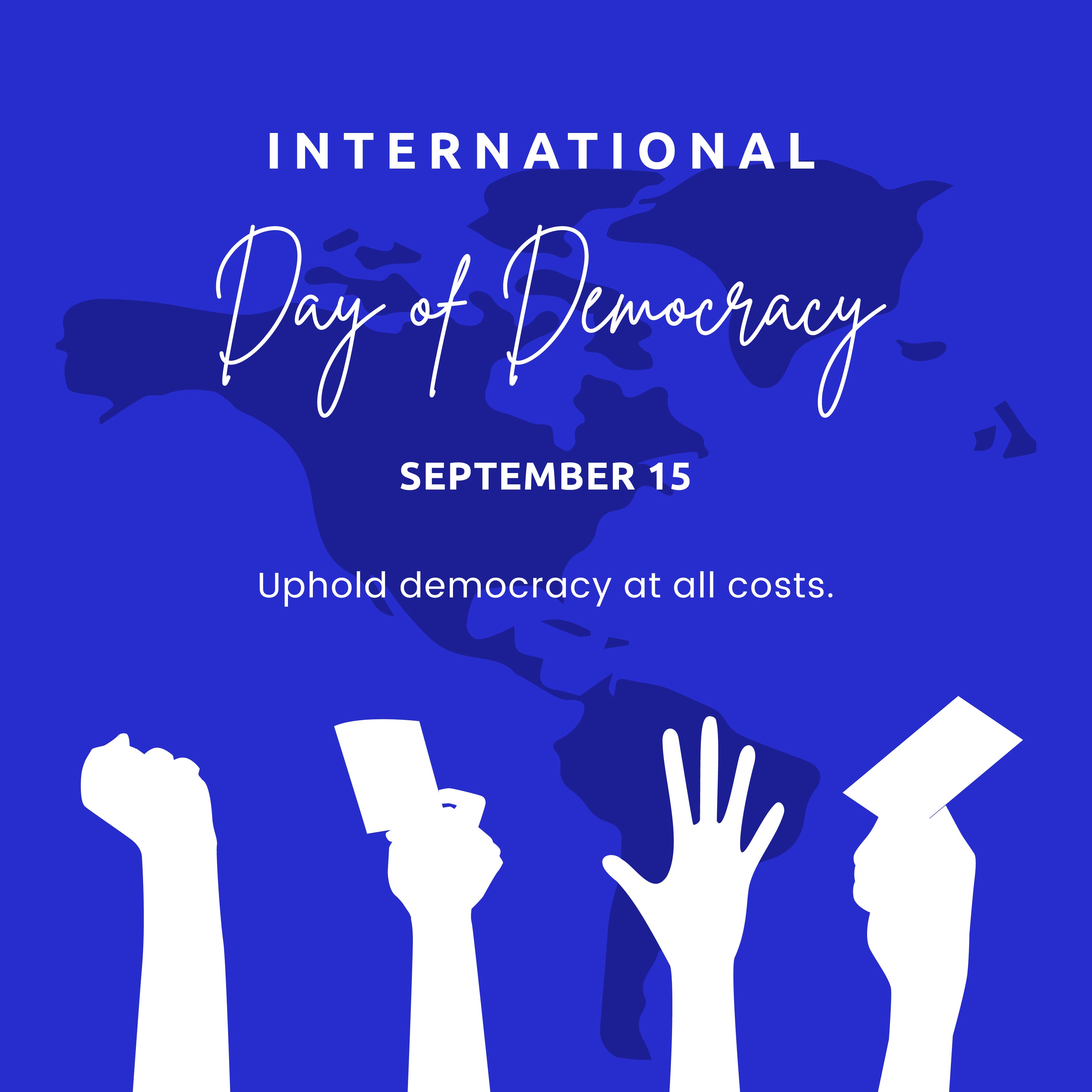 International Day of Democracy Invitation Background Template - Edit ...