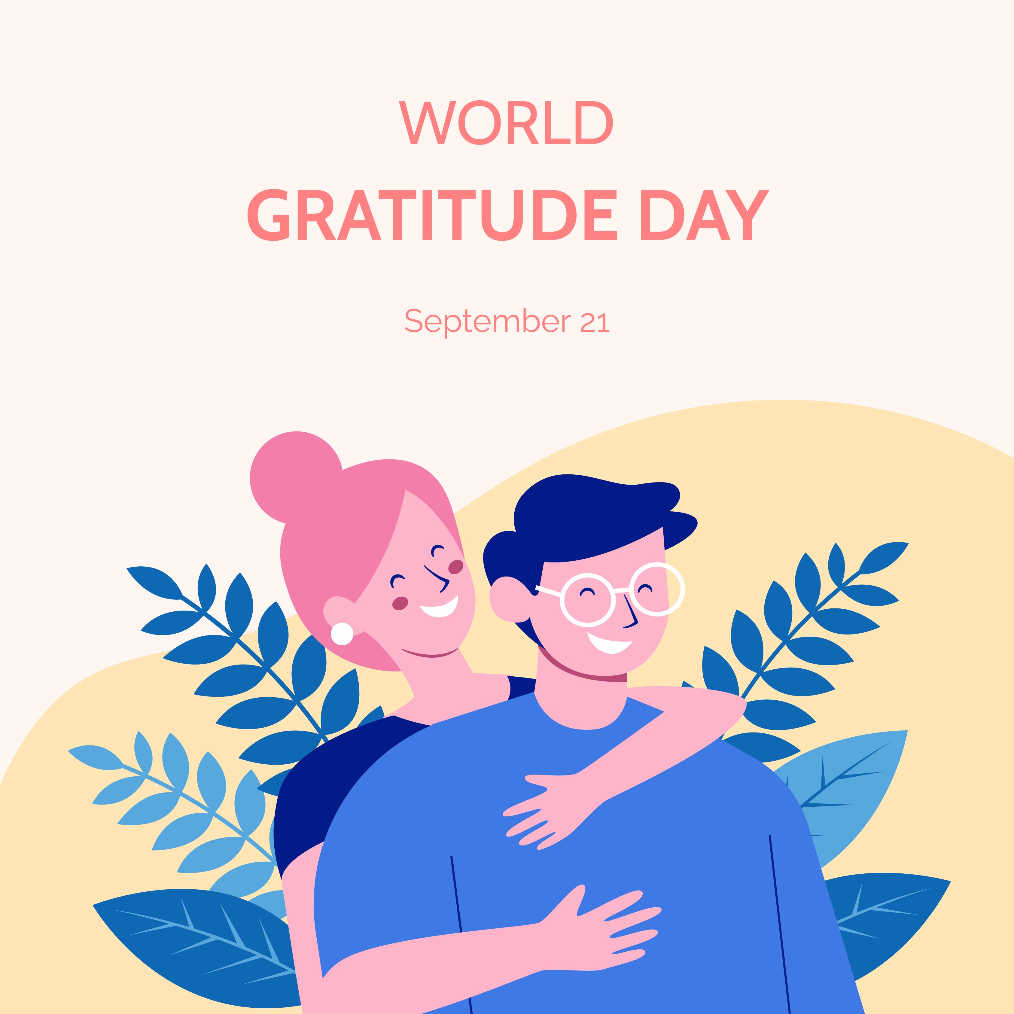 World Gratitude Day Drawing Vector Template - Edit Online & Download ...