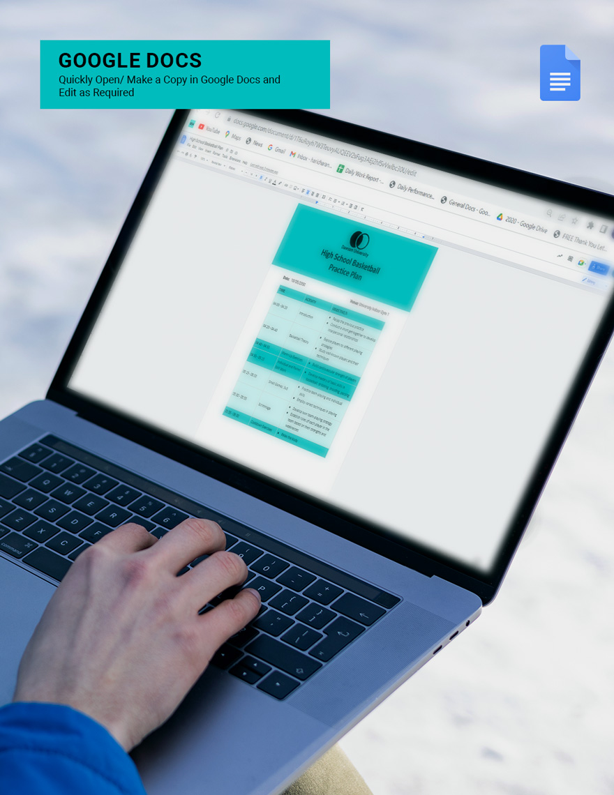 High School Basketball Practice Plan - Google Docs, Word, Apple Pages ...