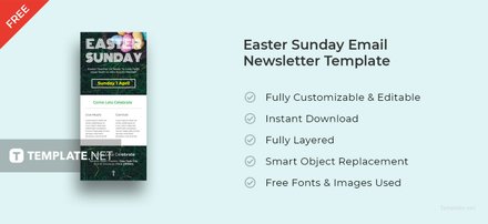 Free Easter Sunday Email Newsletter Template | Free Templates