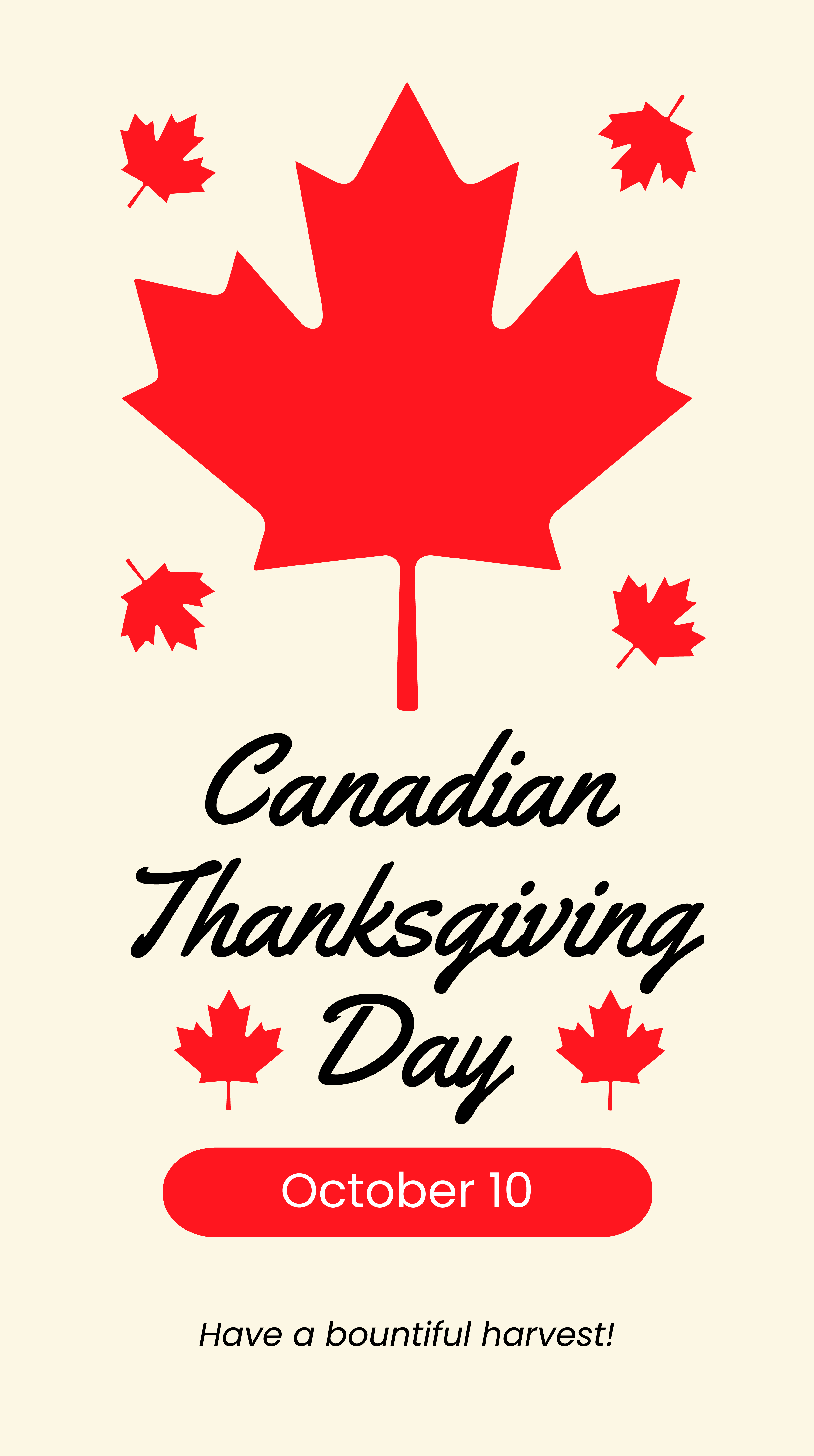 Canadian Thanksgiving Day Background Template - Edit Online & Download ...