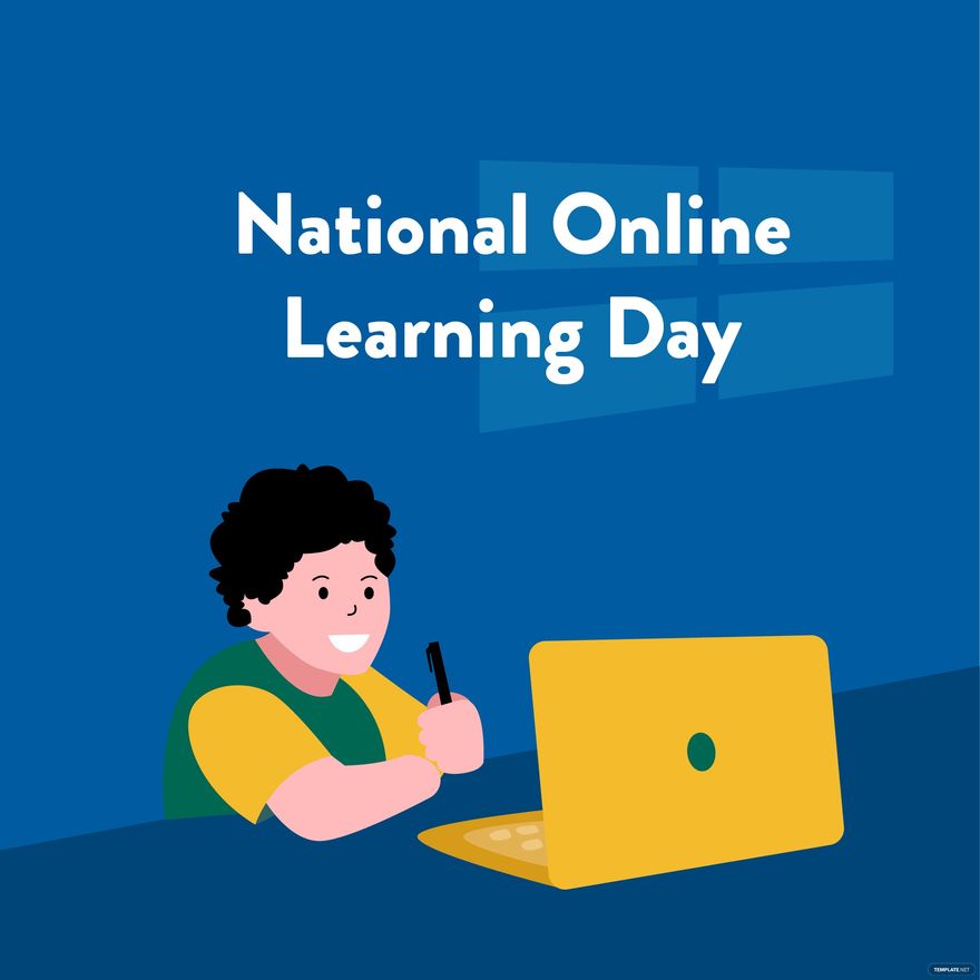 National Online Learning Day Banner Background Template - Edit Online ...